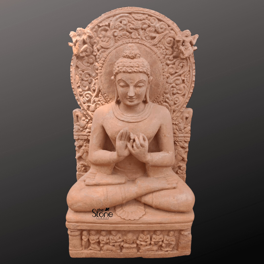 ArtStation - Dharmachakra Buddha Statue For Garden 3ft | The Stone Studio