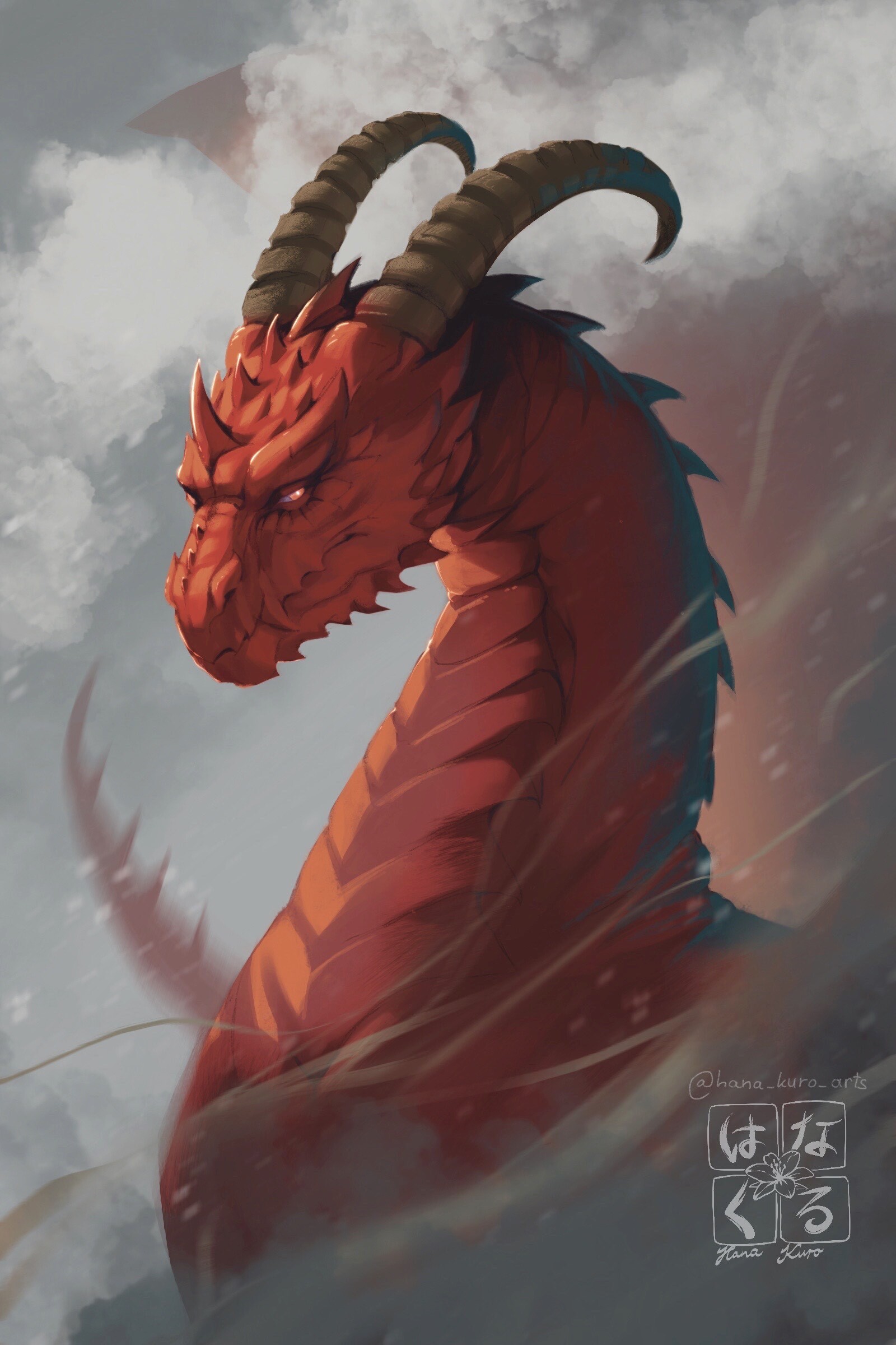 ArtStation - The King - Fire Dragon Portrait for Lightning's Legacy