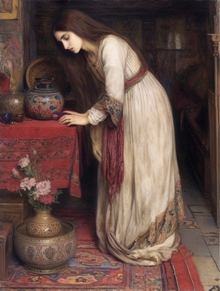 ArtStation - Princess Layla, painted by Waterhouse