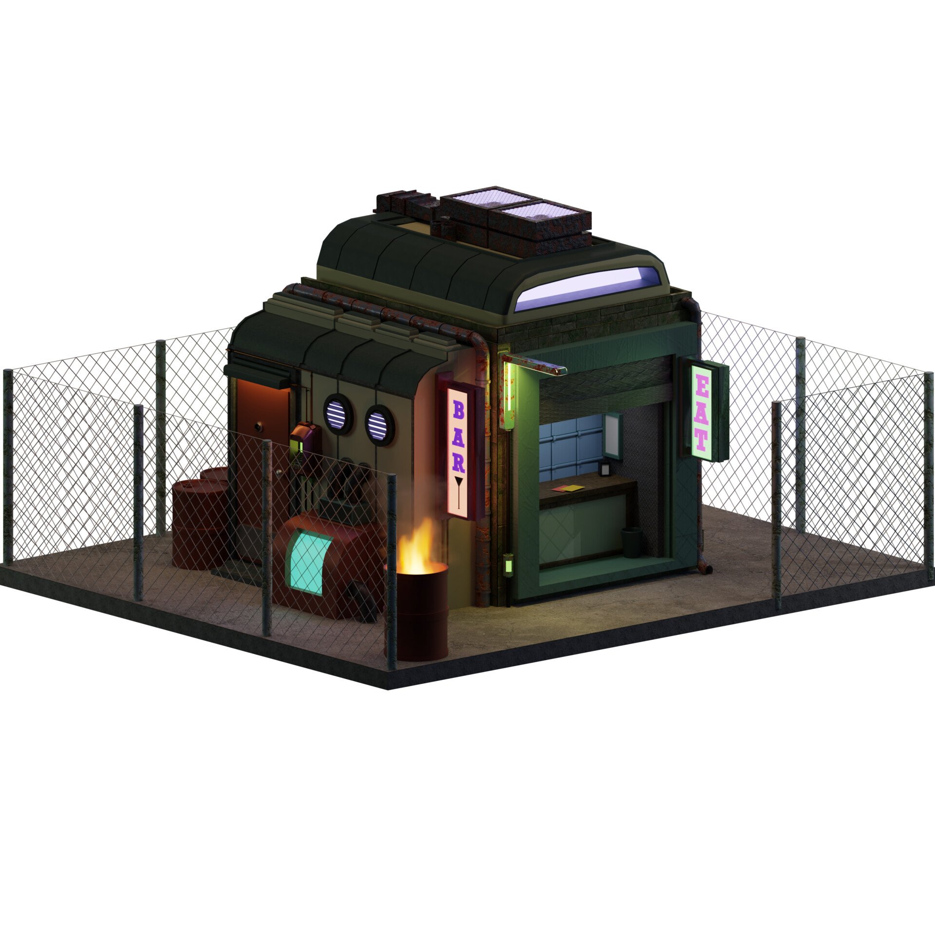 ArtStation - Dirt Cyberpunk bar