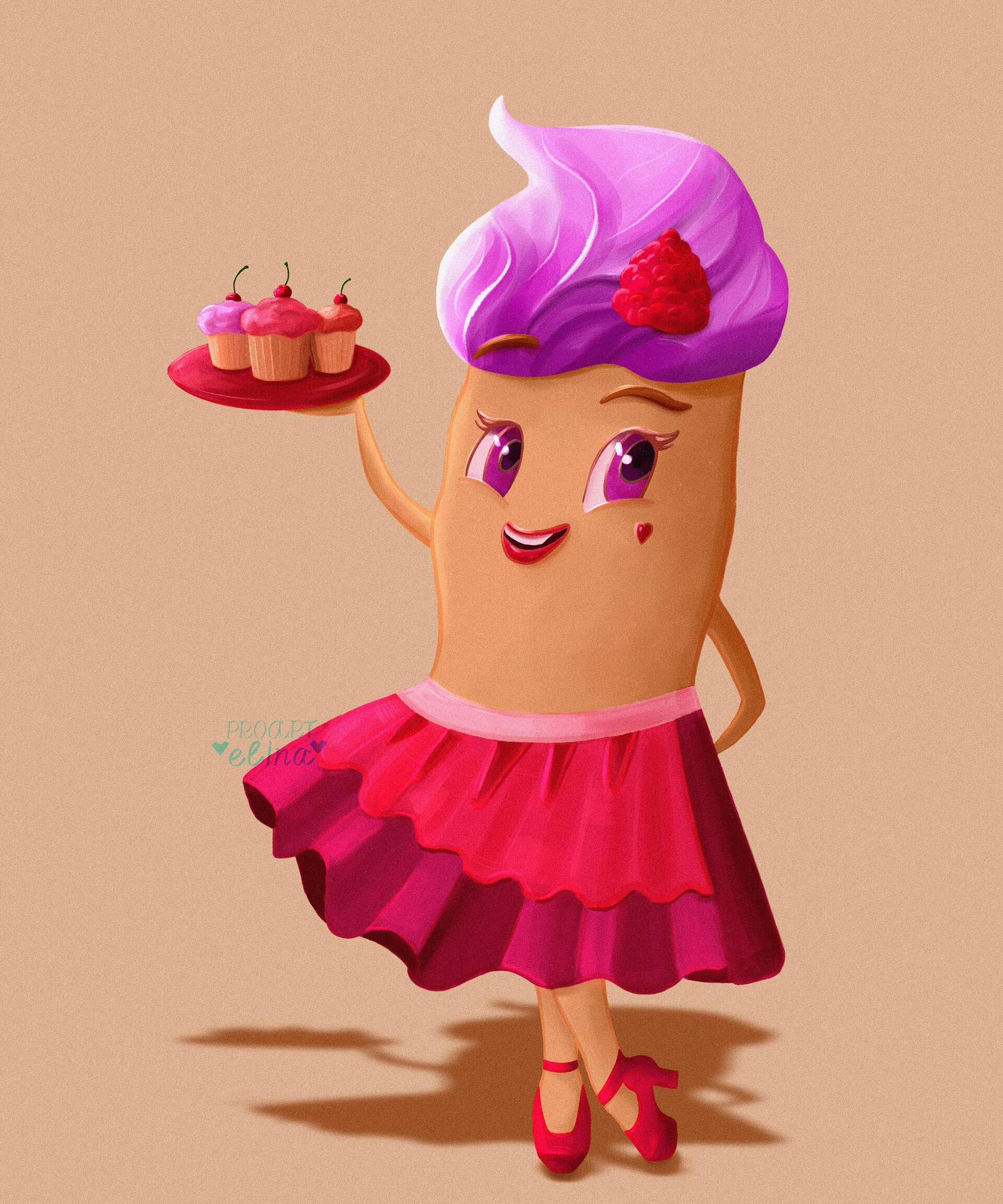 ArtStation - Brand character for Madame Eclair's confectionery
