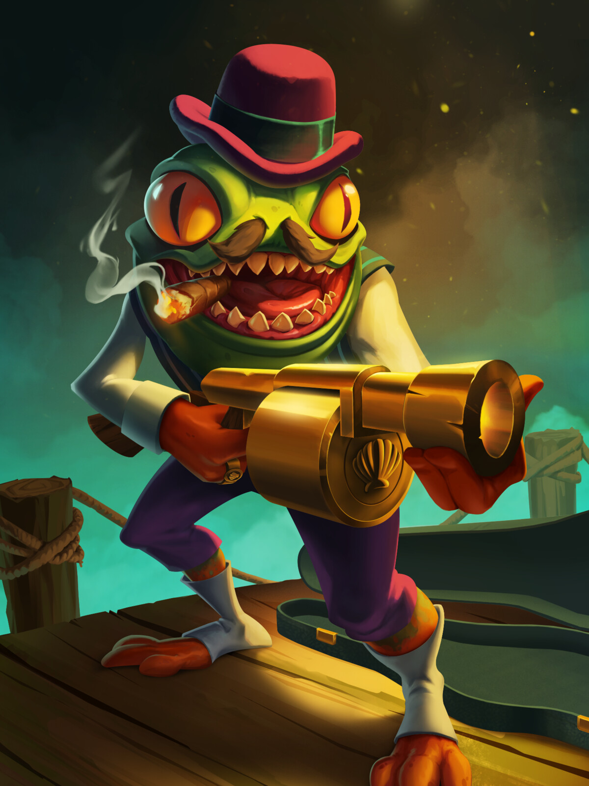 Leonardo Vincensi - Grimscale Chum Hearthstone card redesign