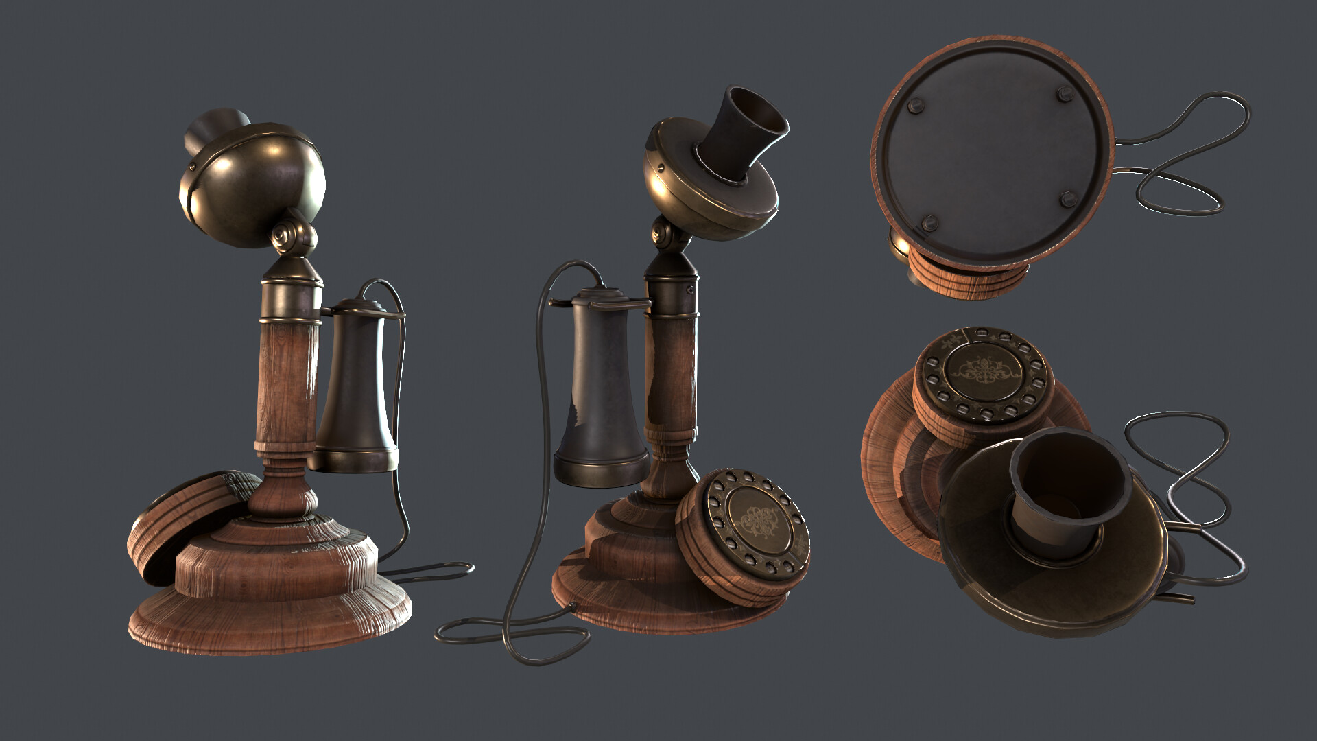 ArtStation - Old Candlestick Phone