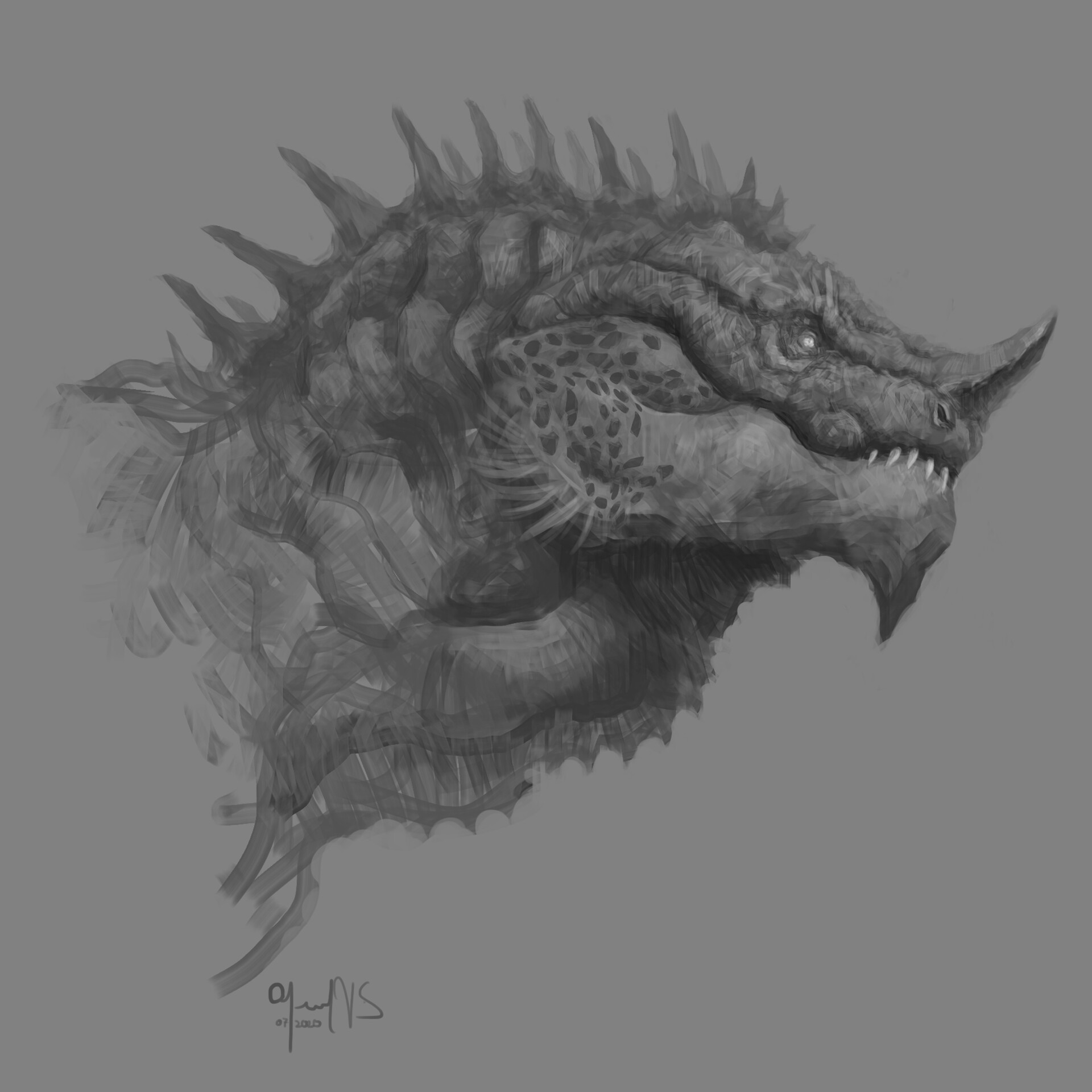 ArtStation - Dragon Sketches (Busts).