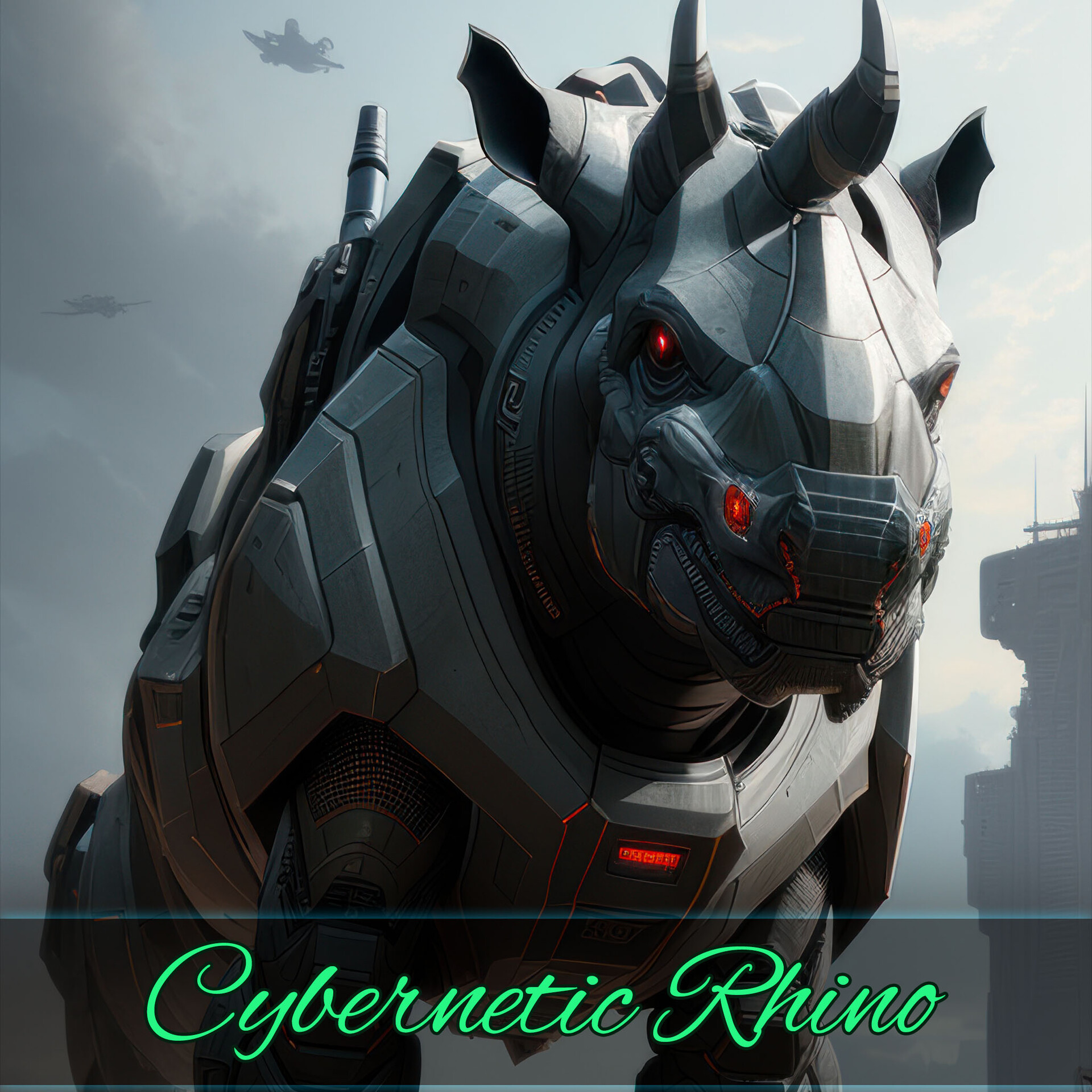 ArtStation - +690 Cybernetic Rhino _ Robot Animals Reference Pack _ 4K _ V2