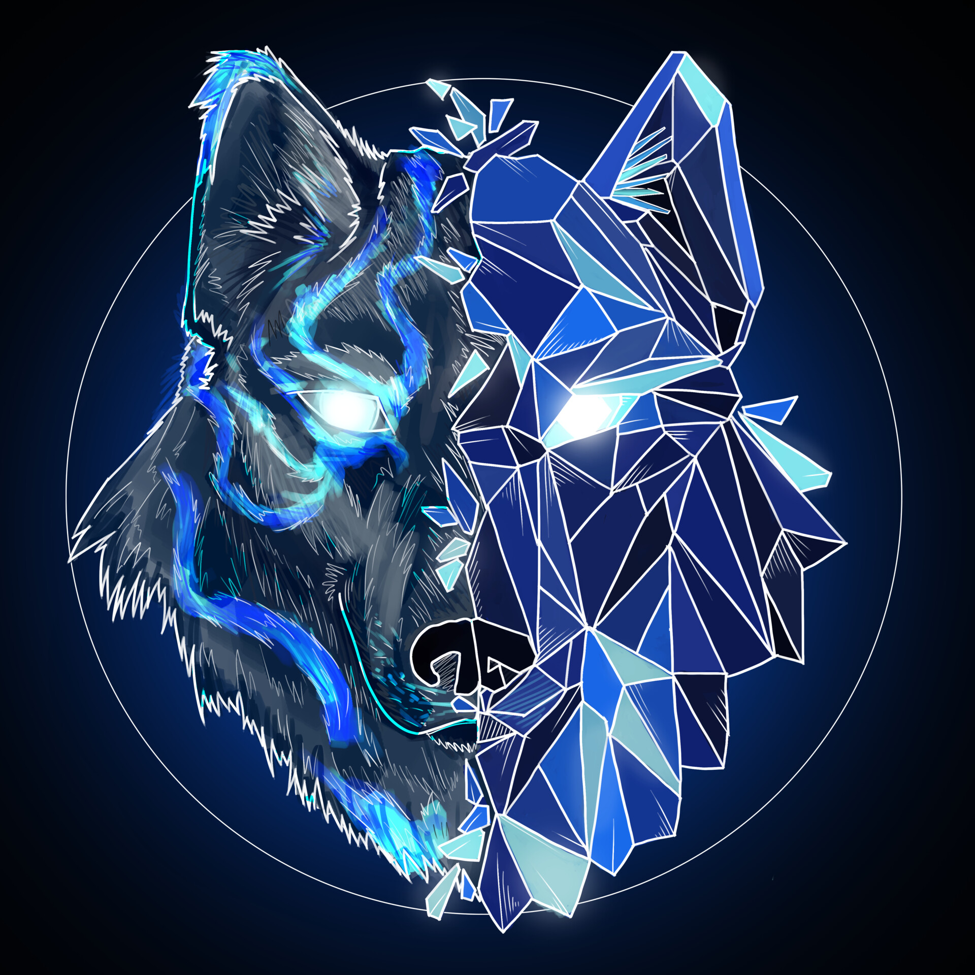 Adam Mihalik - Geo Wolf Sketch