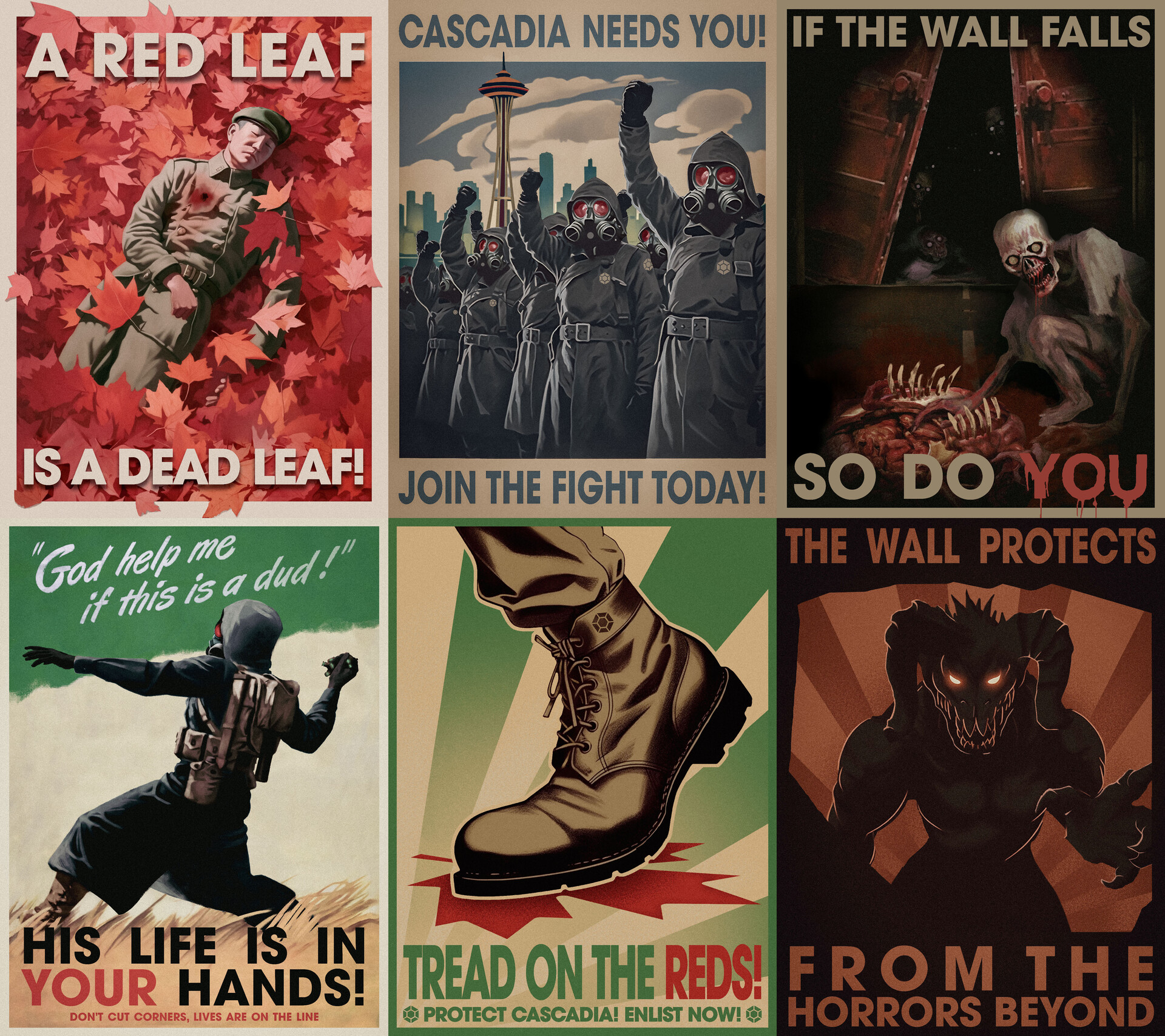 ArtStation - Fallout: Cascadia - Republic of Cascadia Propaganda Posters