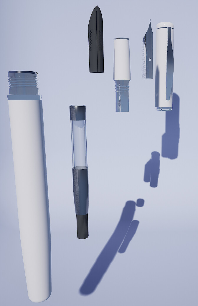 ArtStation - Fountain Pen 3D Model