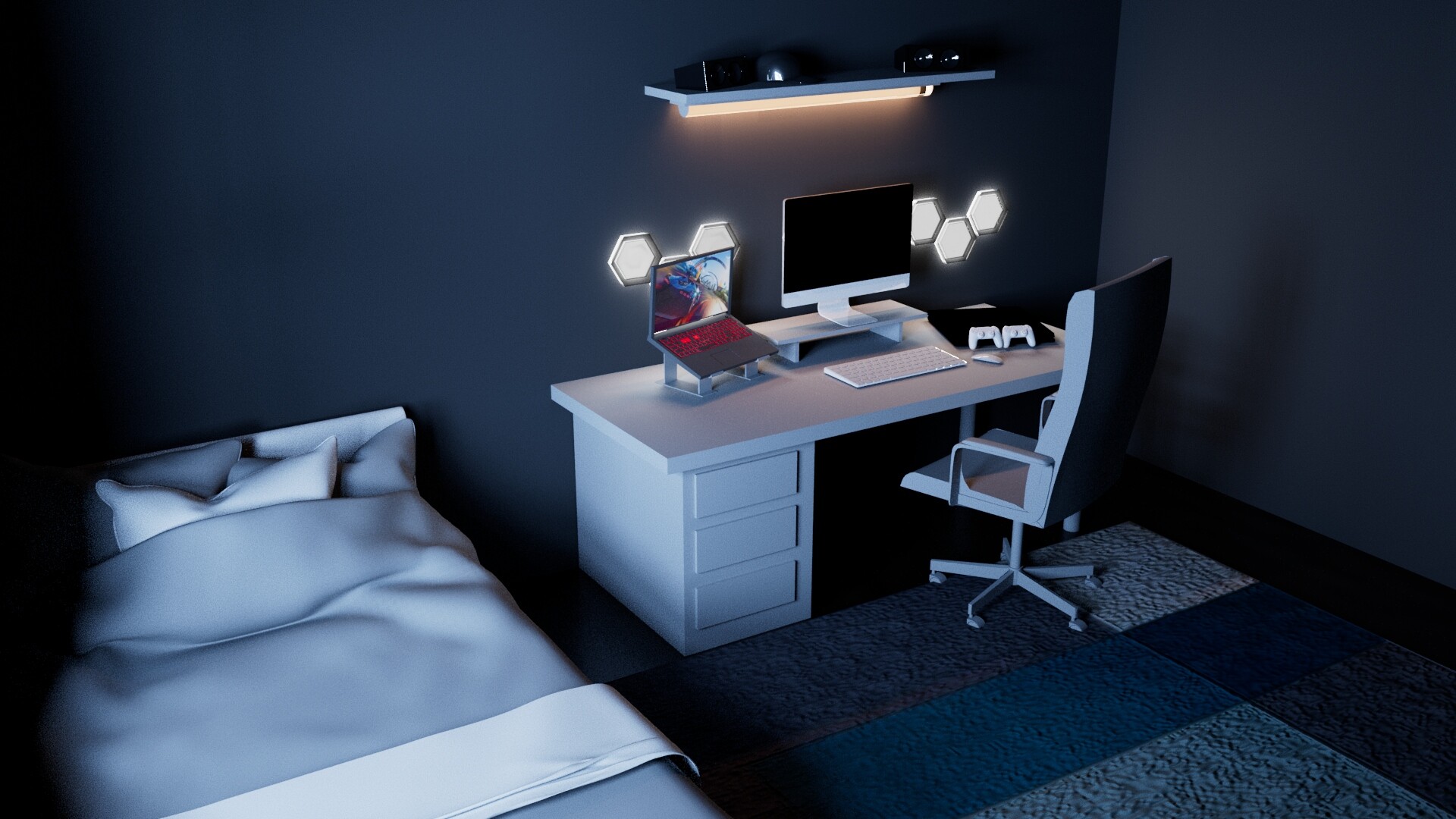 ArtStation - Minimalist Dream Bedroom