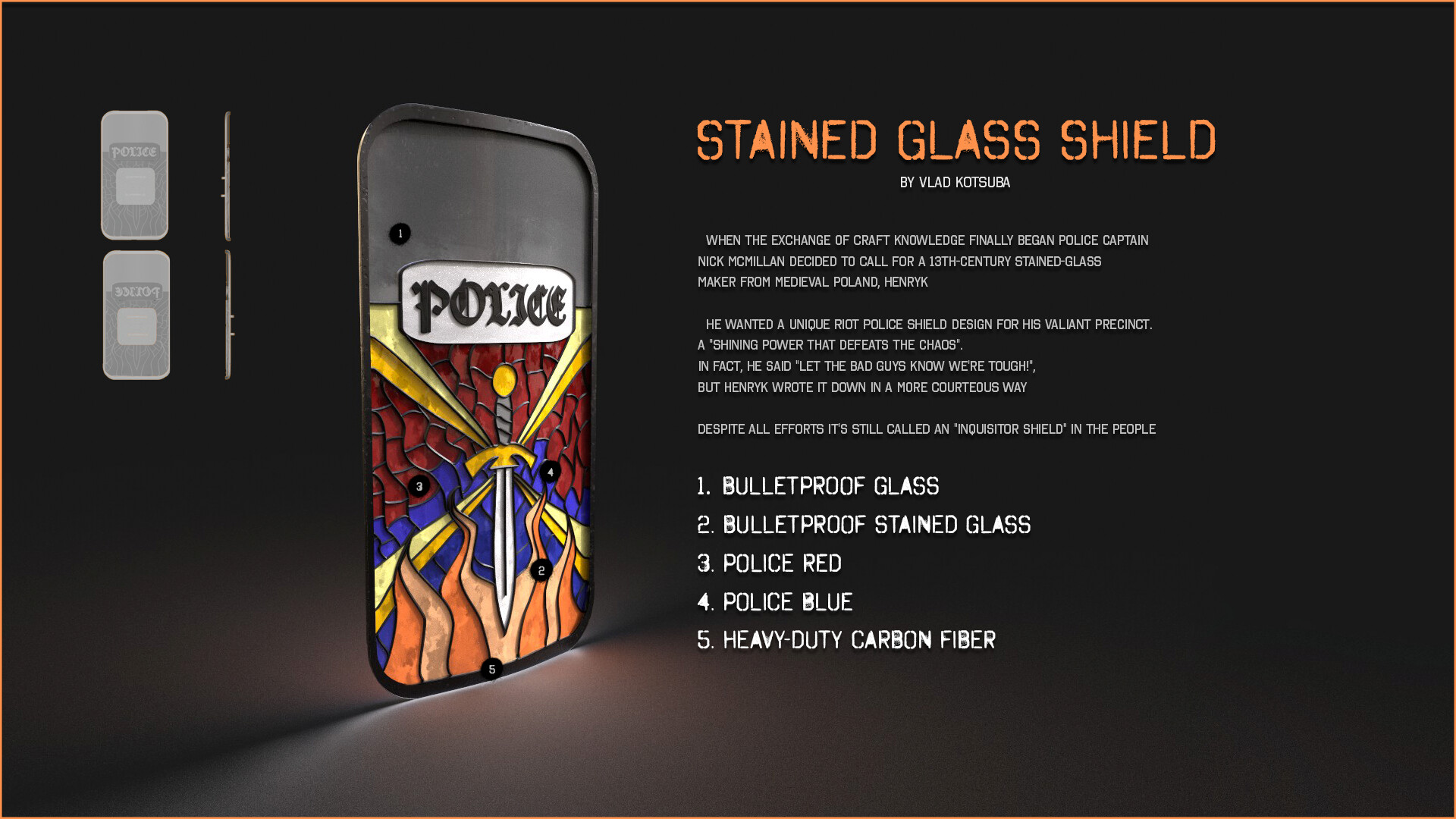 Vlad Kotsuba - Stained Glass Shield Prop Concept - Medieval Back and ...