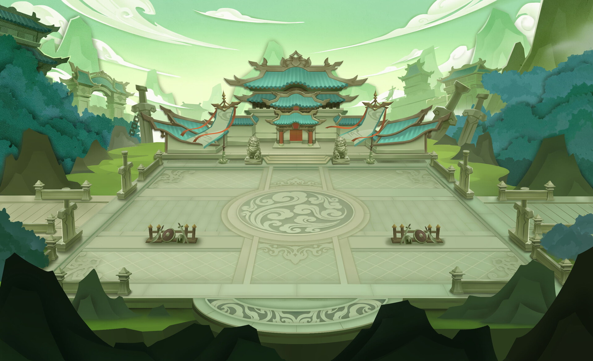 ArtStation - 2D Environment-Chinese Stylized