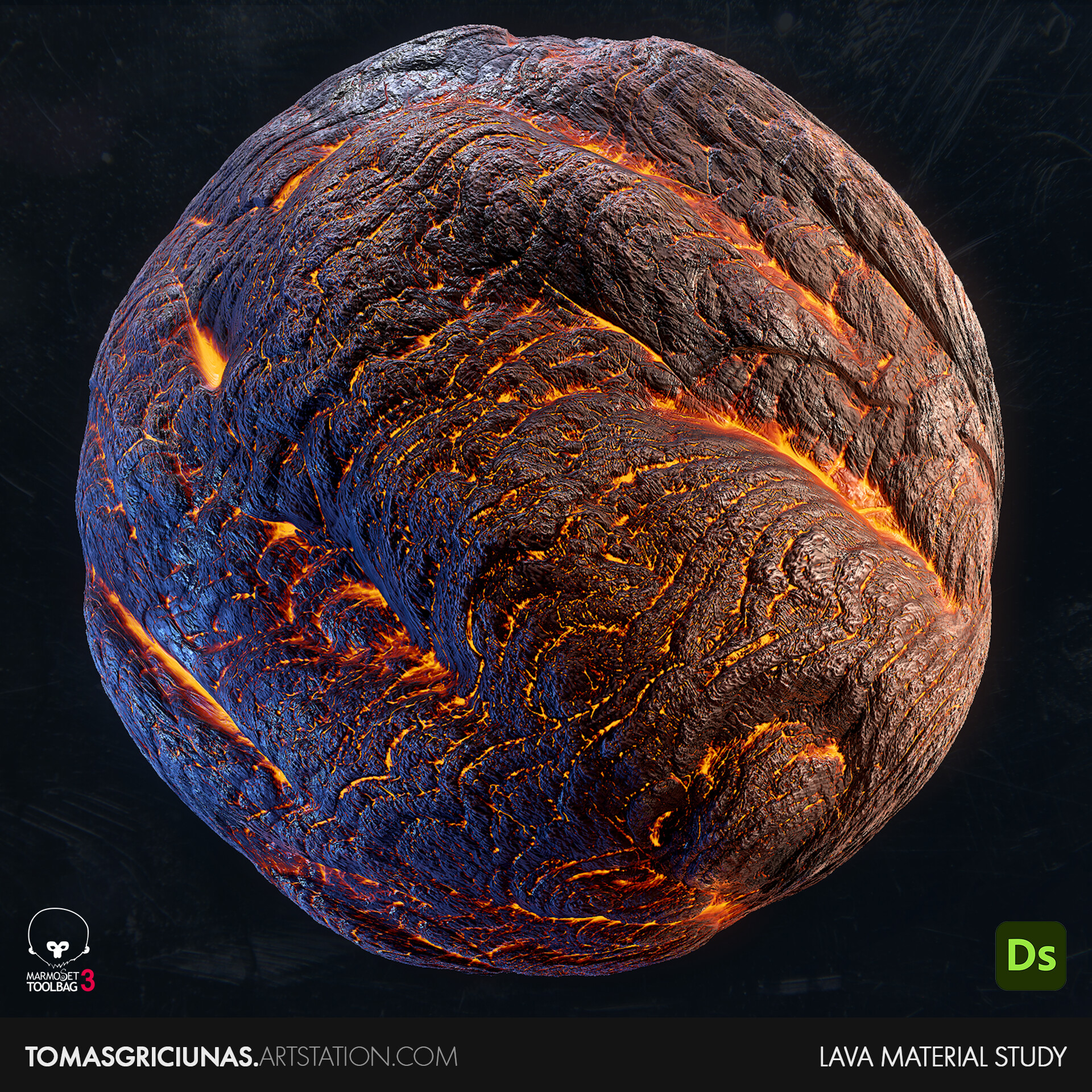 ArtStation - Lava Material Study