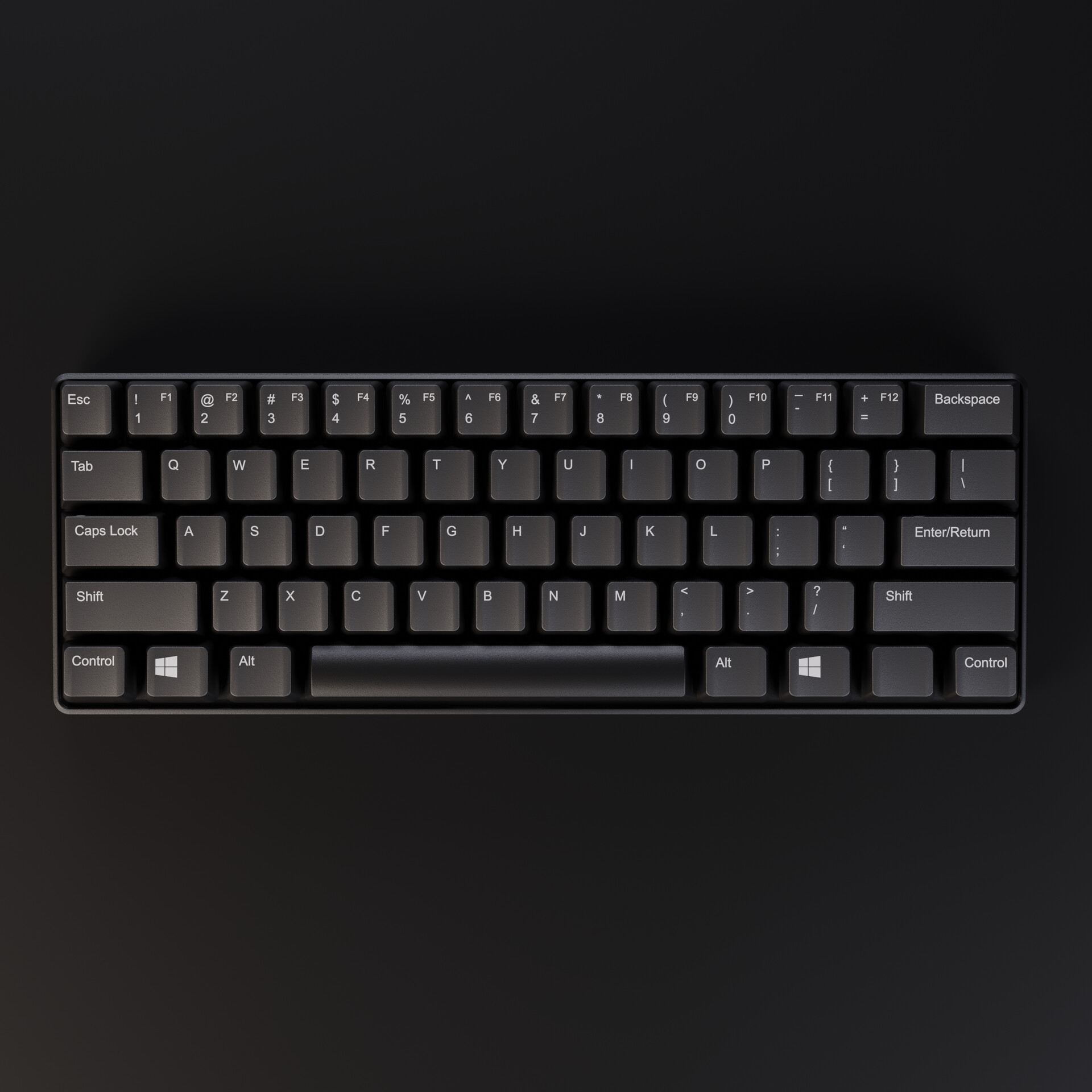 ArtStation - Low key black keyboard 3D Render