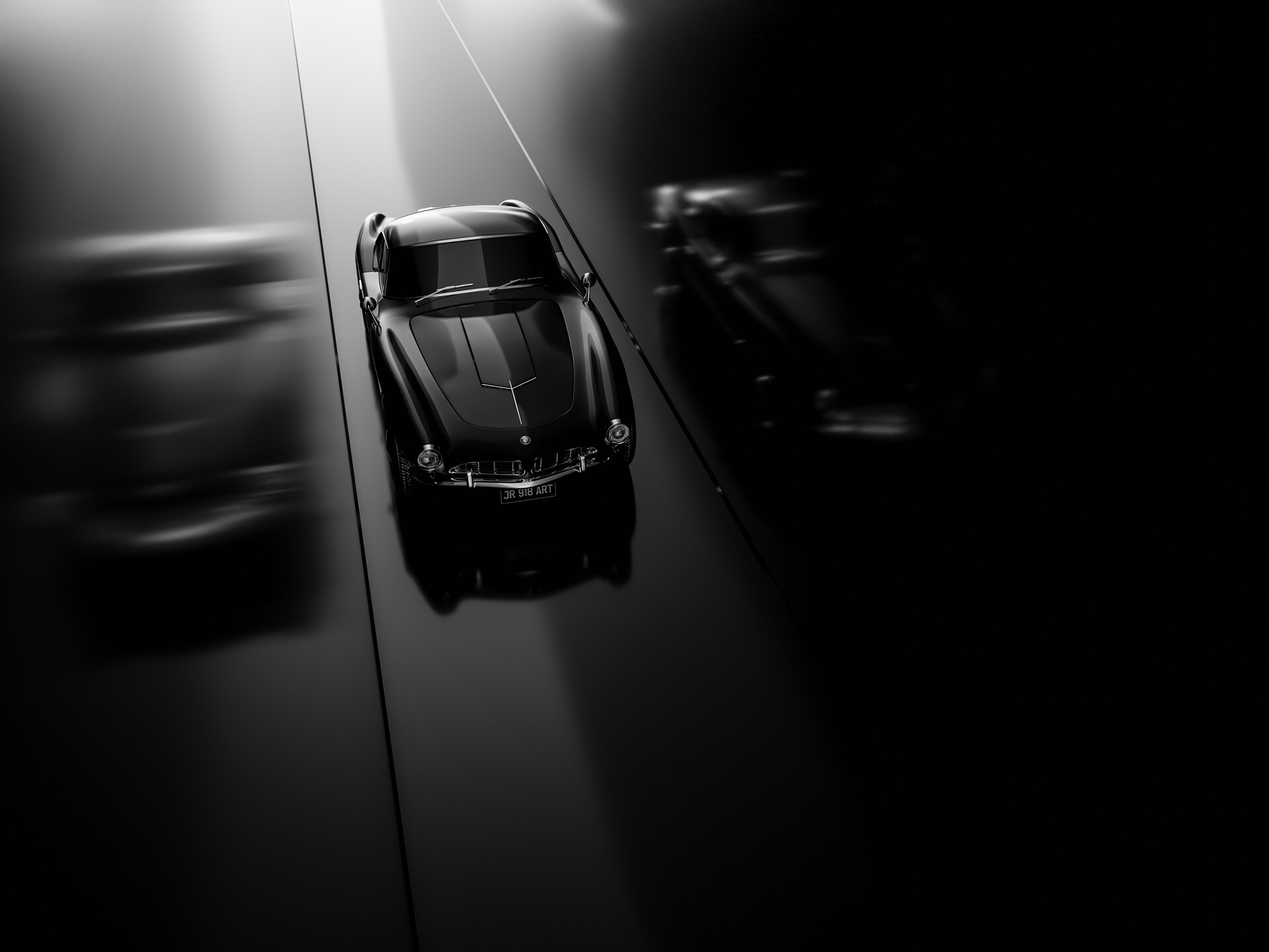 ArtStation - BMW 507 High contrast B&W 3D Render