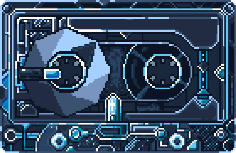 ArtStation - Animated cyberpunk pixel art audio tape