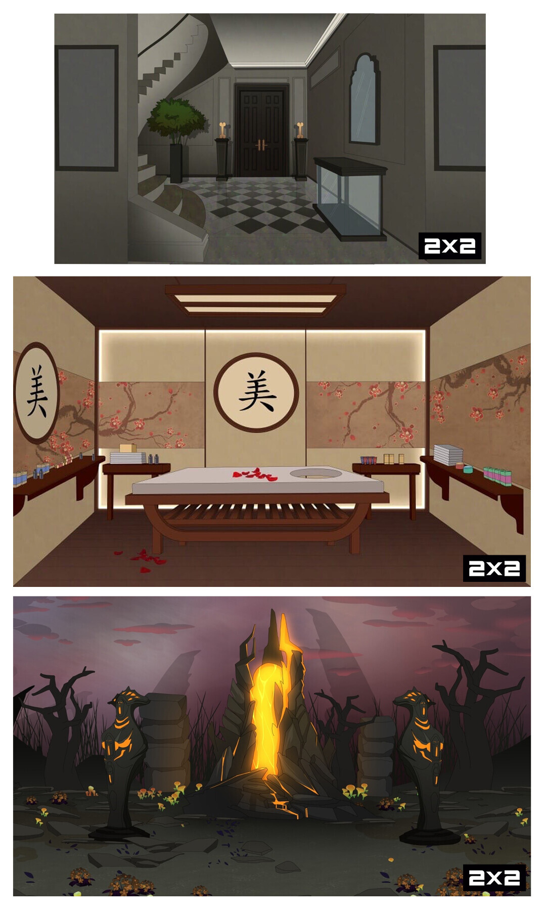 ArtStation - 2х2 TV Background for animation