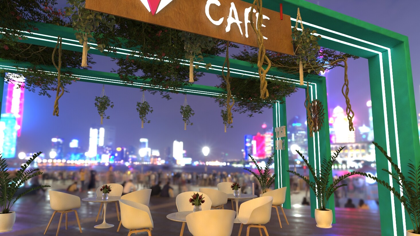 ArtStation - open cafe