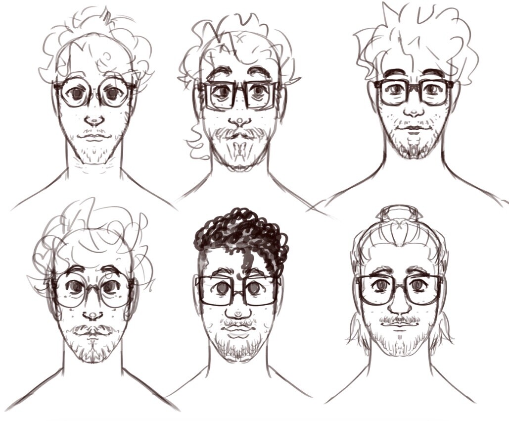 ArtStation - Everett face concepts