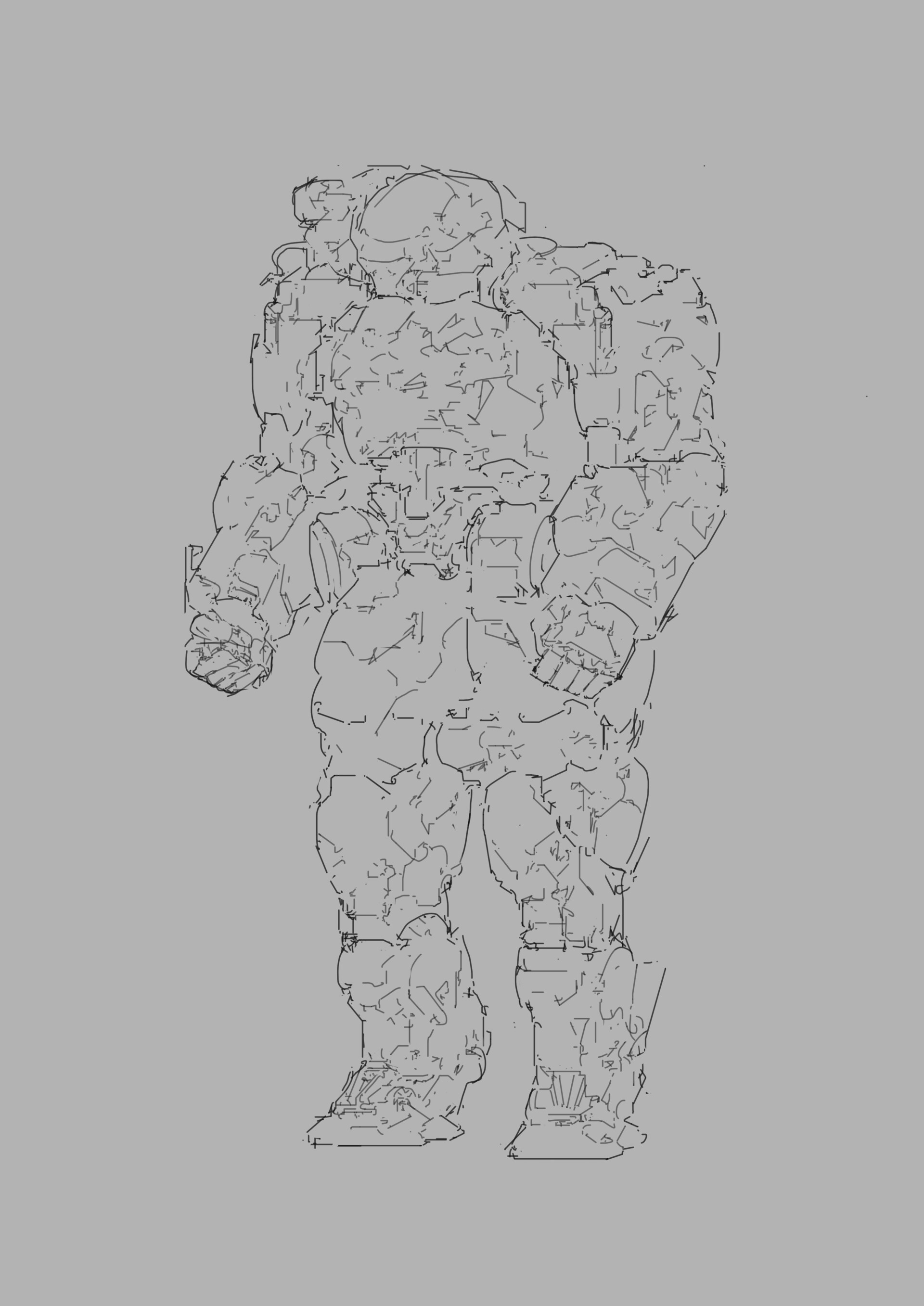 ArtStation - Heavy Unit Sketch