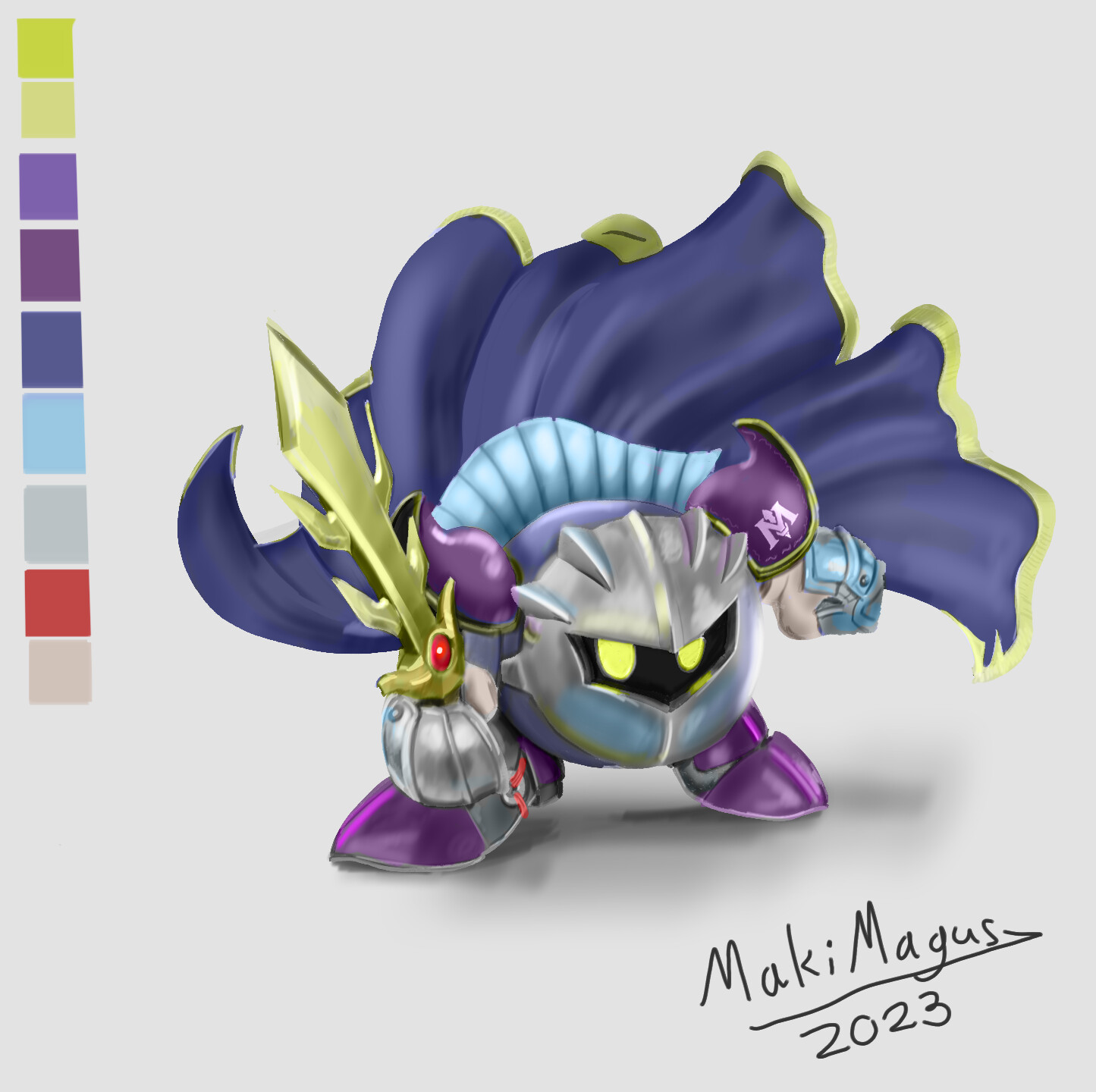 ArtStation - Painting the Smash Roster Day 37: Meta-Knight