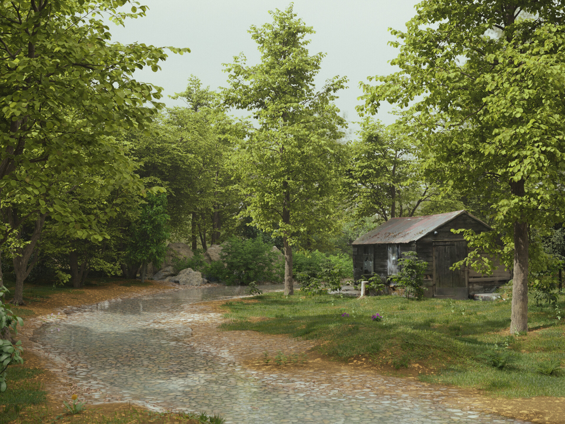 ArtStation - Little forest scene (Blender 3D)