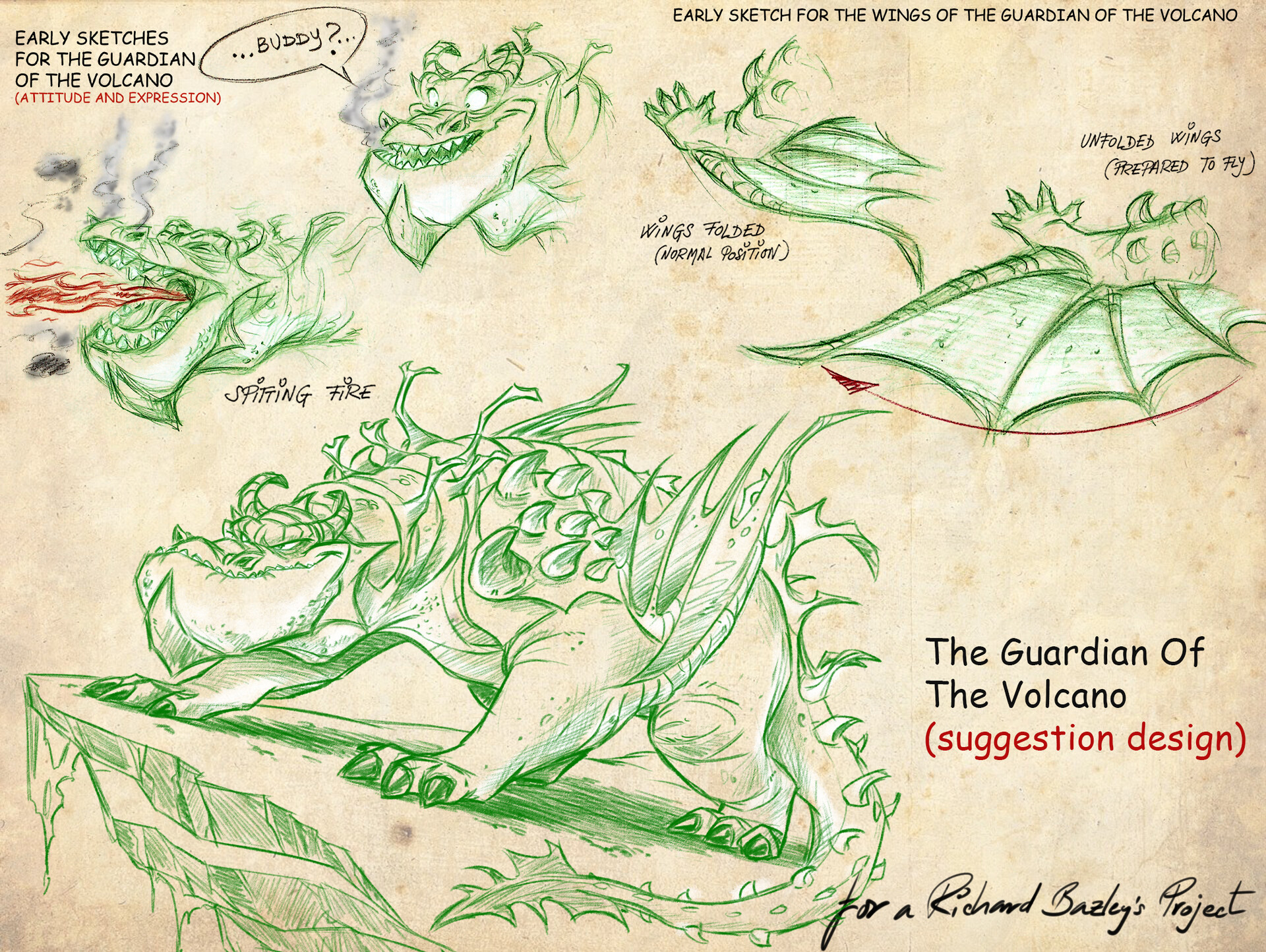 ArtStation - "The Guardian Of The Volcano" Characters Design (For ...