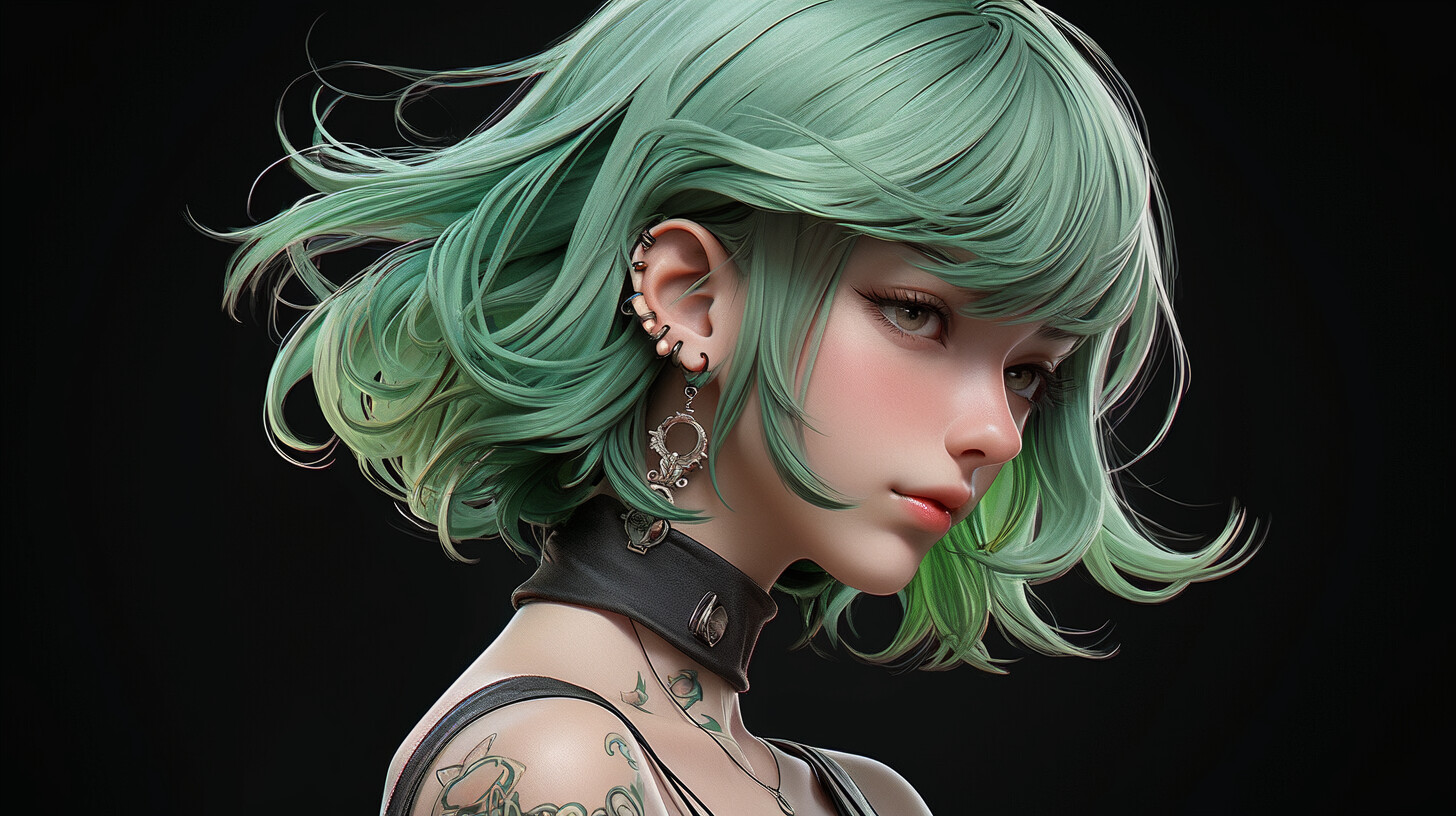-fire-a-stylish-chinese-woman-green-hair-3d-artist-3d-model-real-4.jpg ...