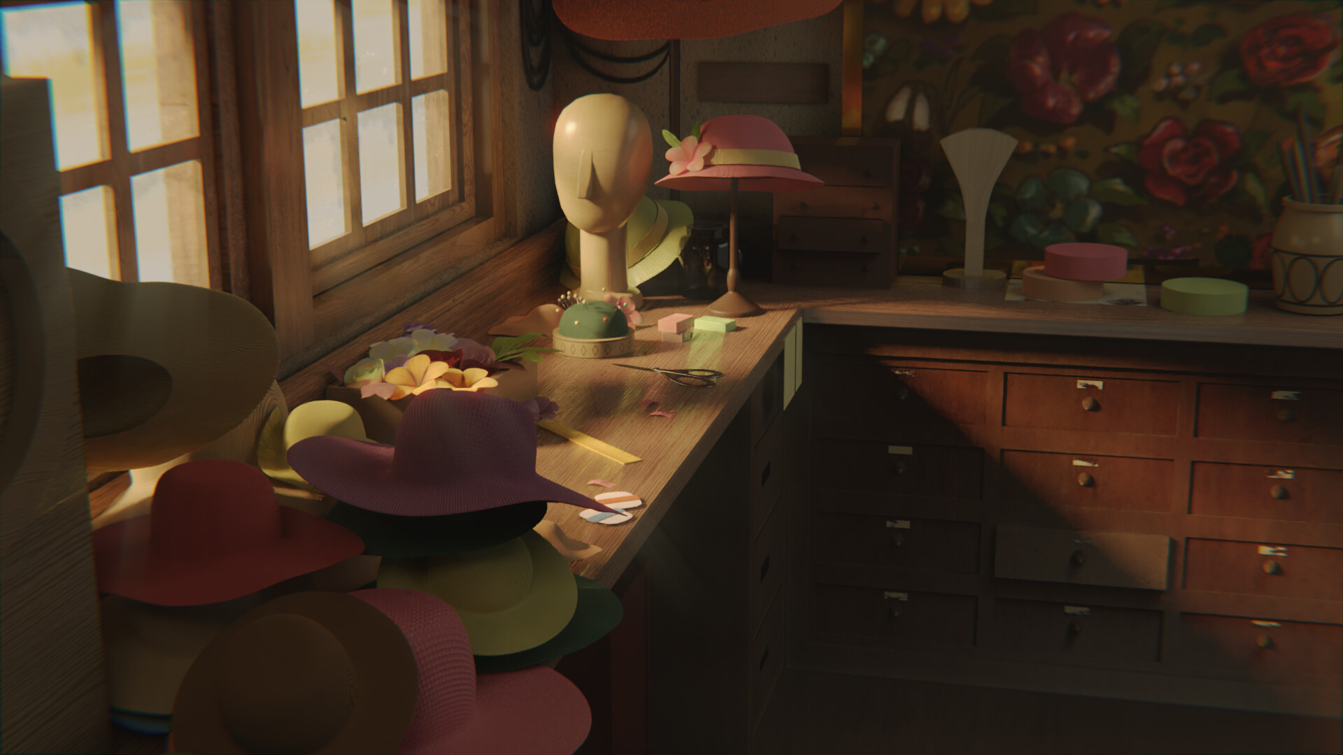 ArtStation - Sophie Hatter's hat shop interior (Howl's moving castle)