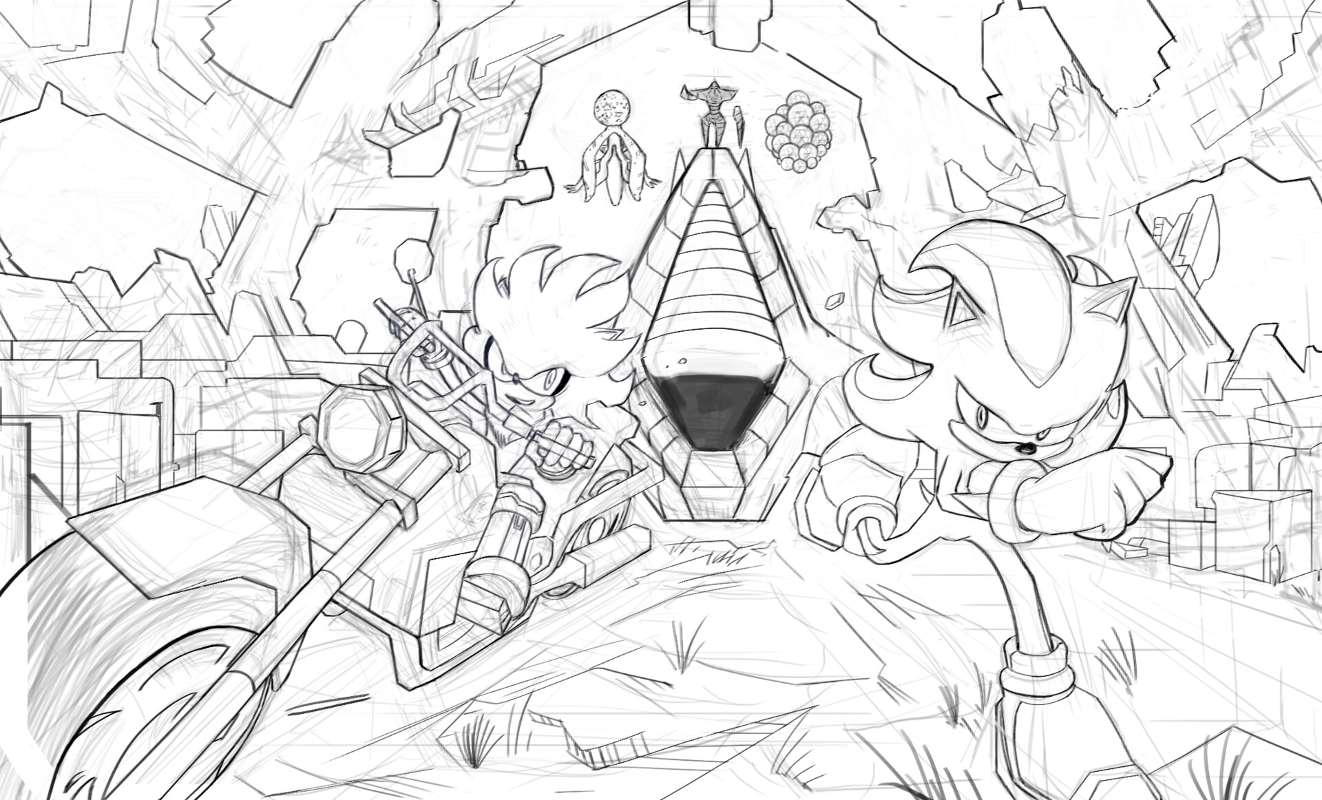sonic frontiers coloring pages