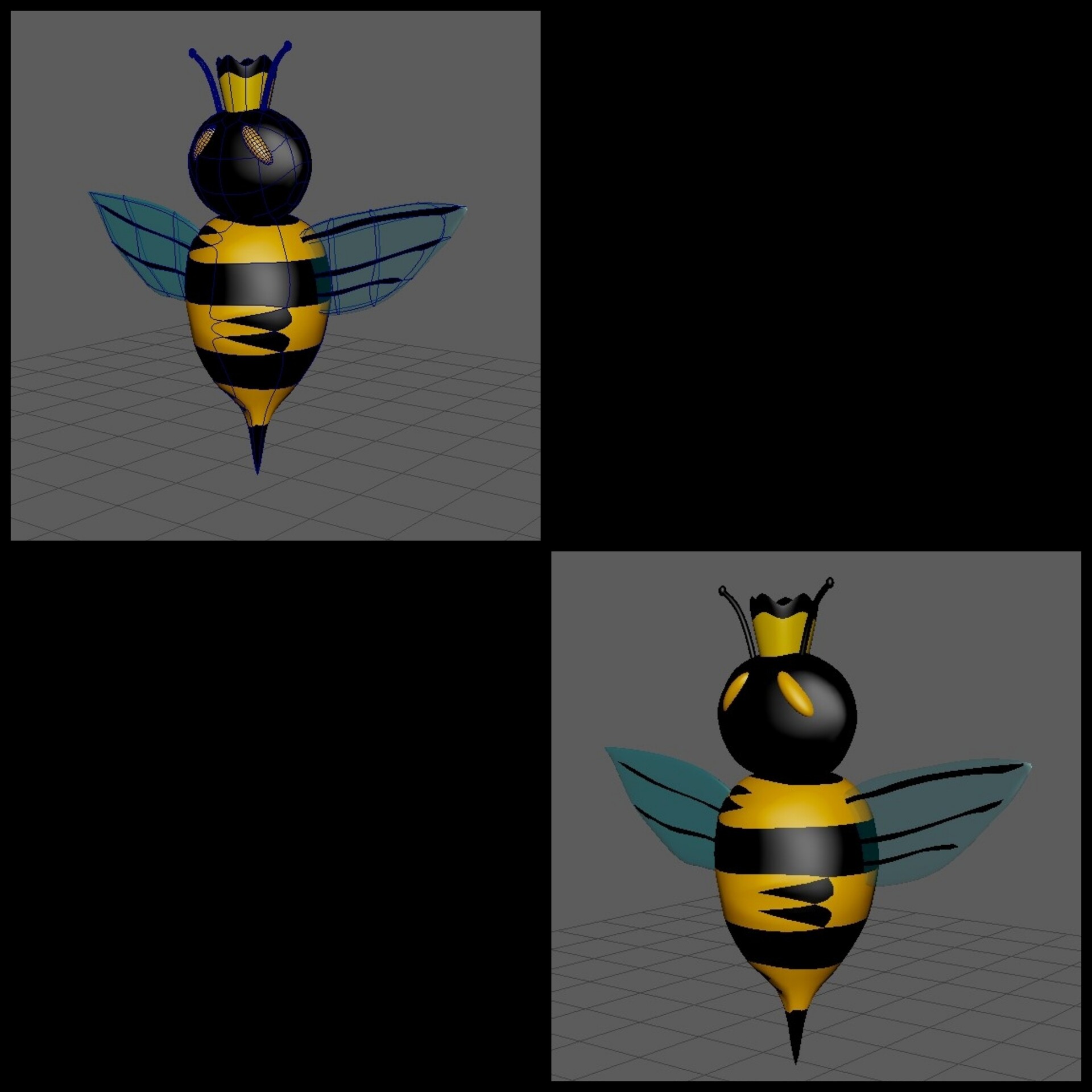 ArtStation - Queen Bee Modelling In Maya