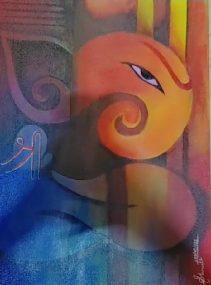Abstract Hindu God Painting