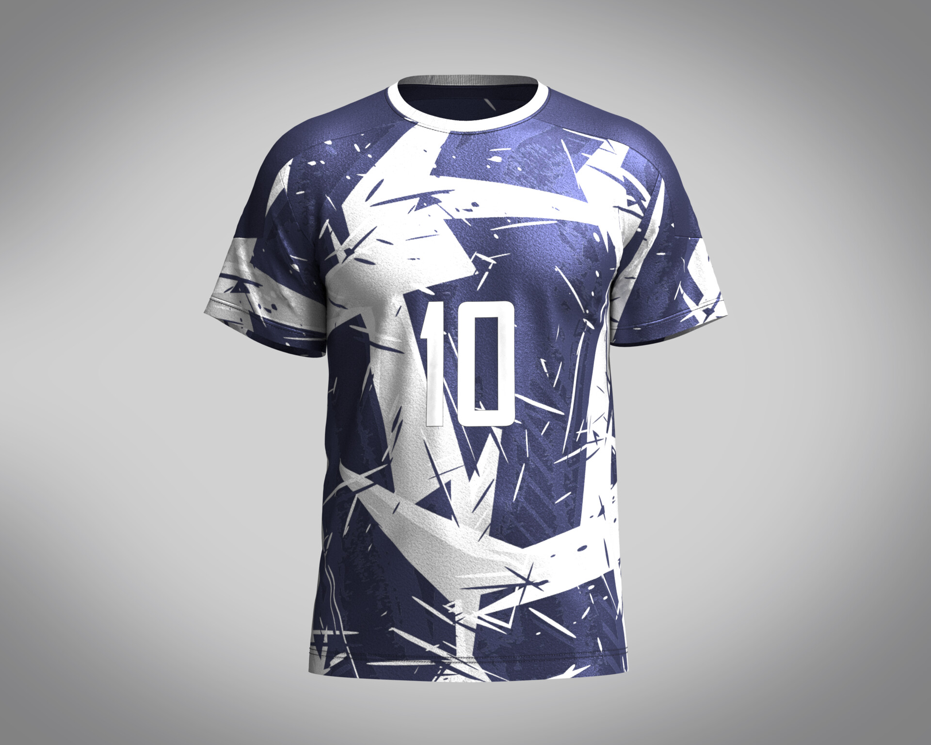 ArtStation - Soccer Dark Blue and Ash color Jersey Player-10