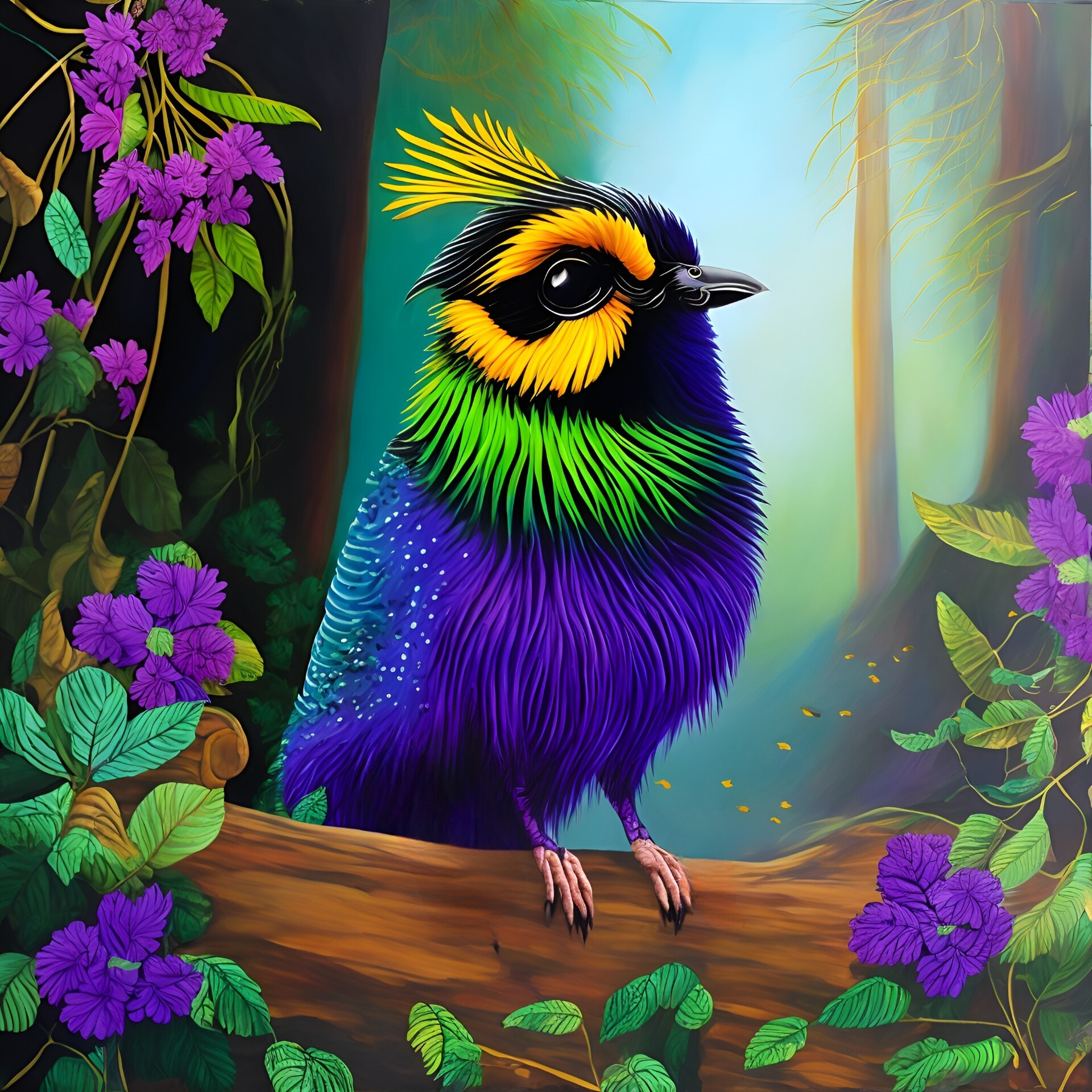 ArtStation - rainbow bird