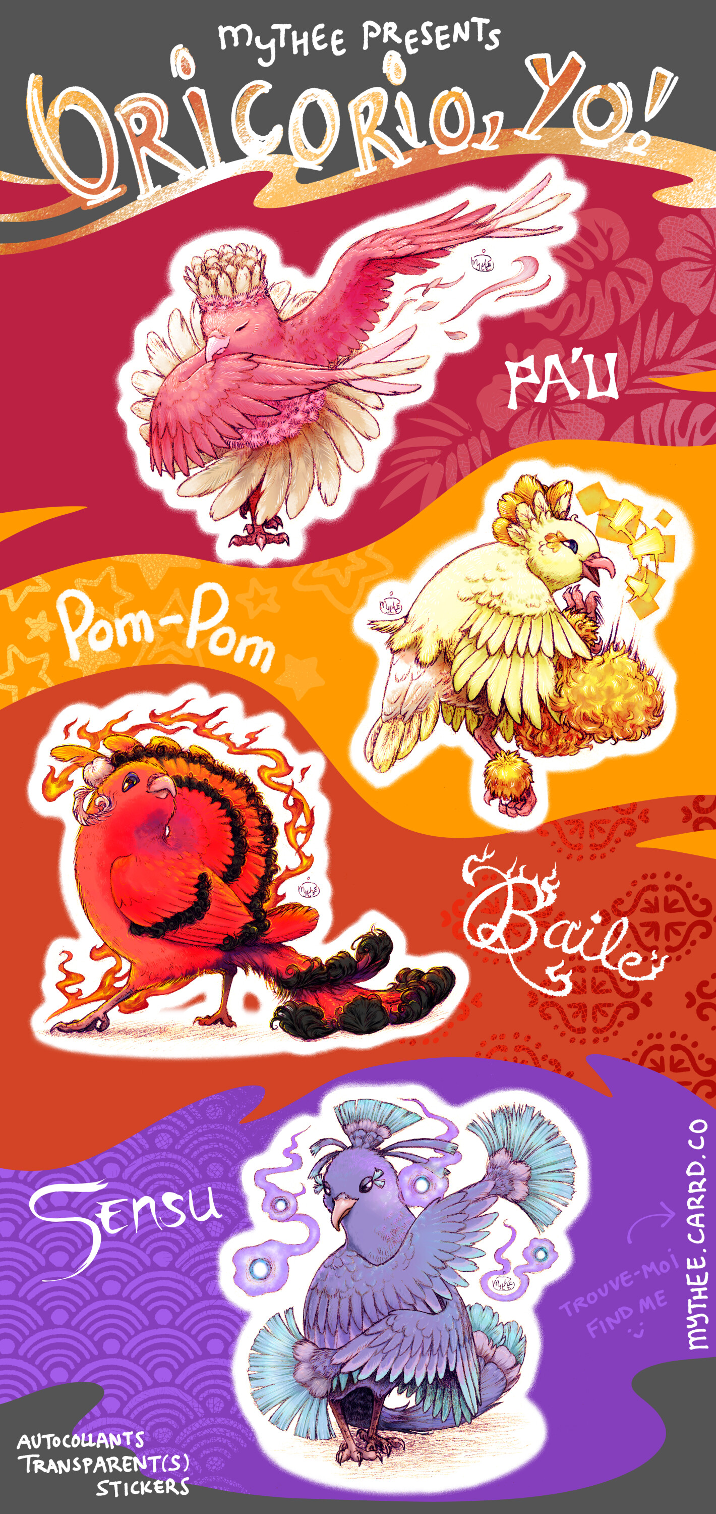 ArtStation - Oricorio sticker sheet