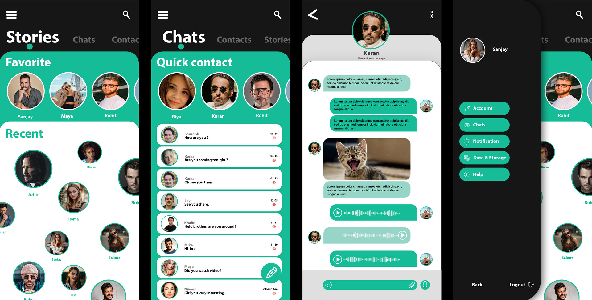 ArtStation - WhatsApp interface design.