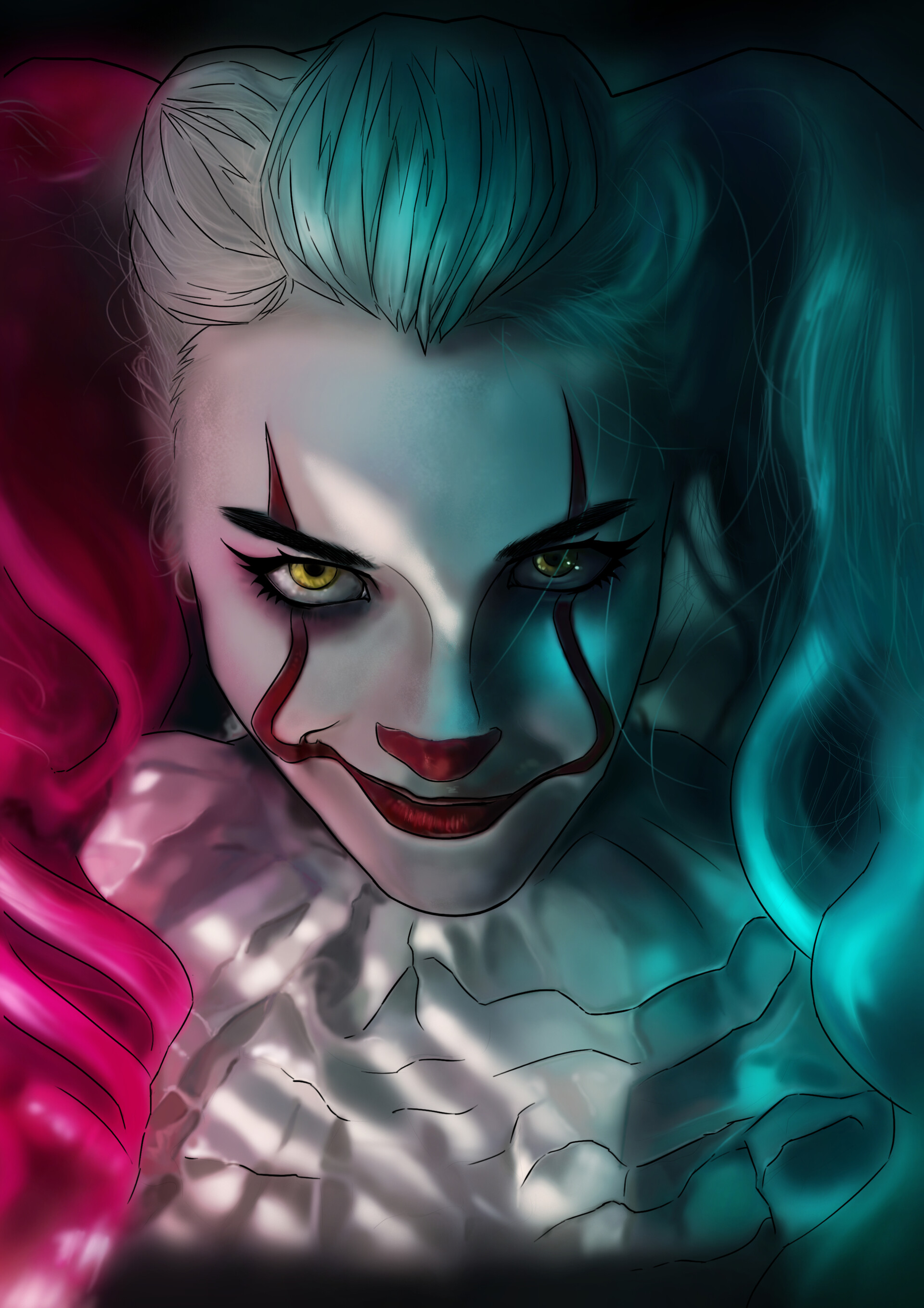 ArtStation - Digital painting artwork - The Clown girl
