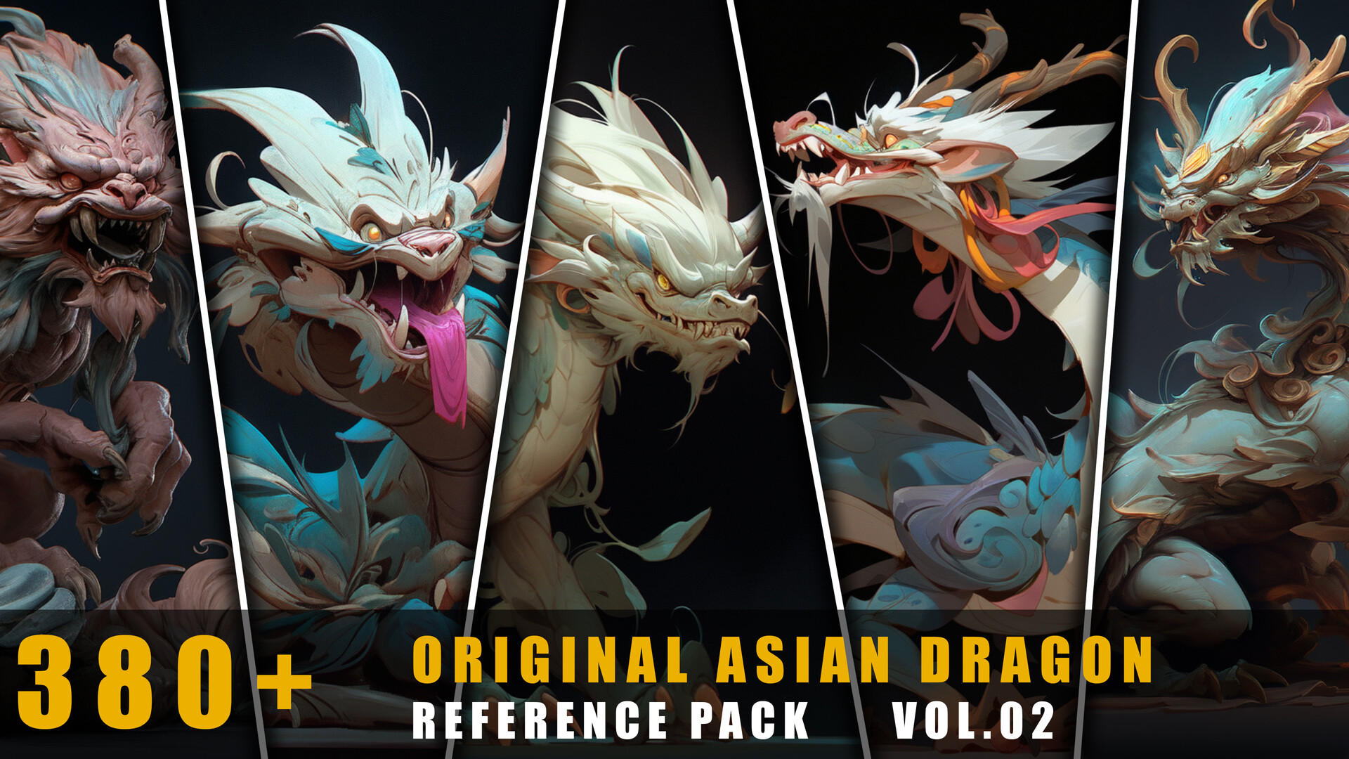 WaterLaw's Studio - 380+ Original Asian Dragon - References Pack Vol.02