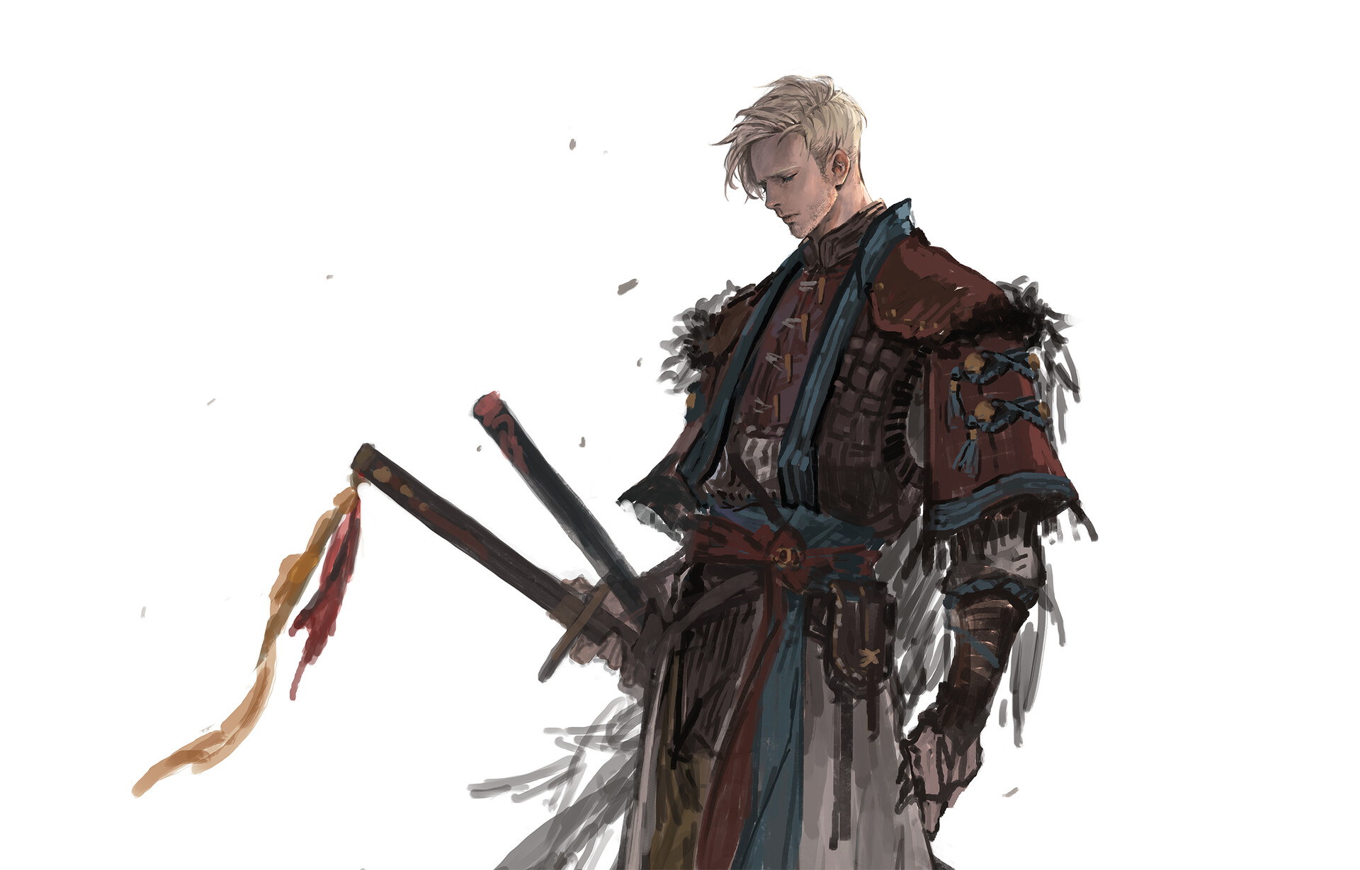 ArtStation - personal rough work - swordsman