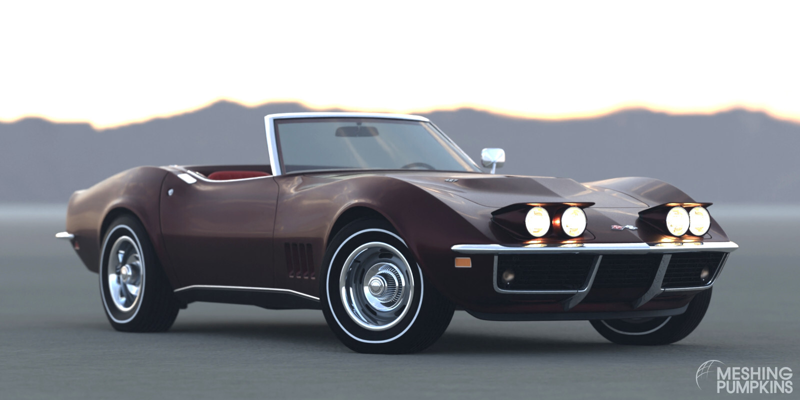 ArtStation - 1968 Chevrolet Corvette C3 Stingray Convertible
