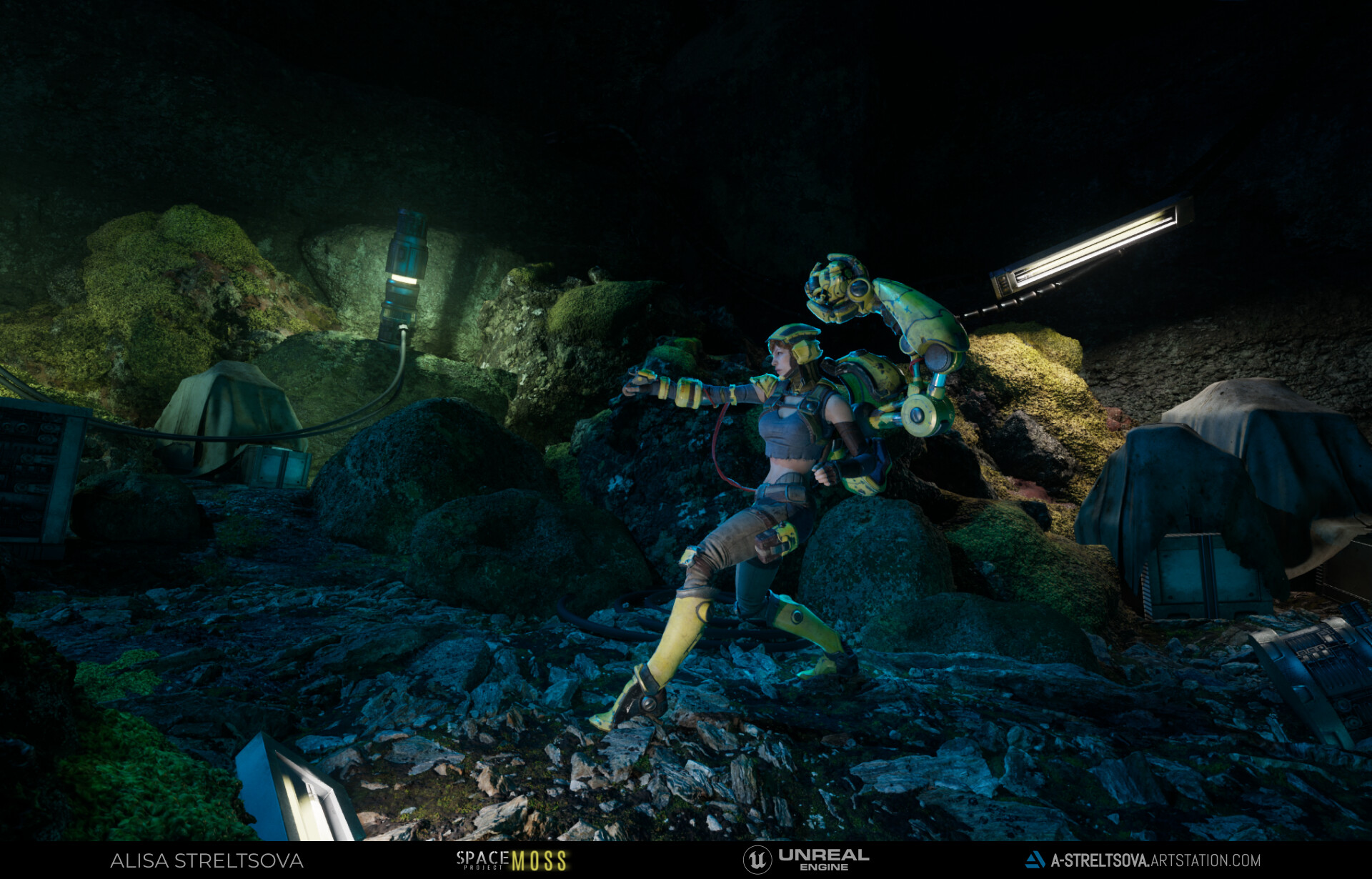 Alisa Streltsova - Space Moss - Level Art and Lightning