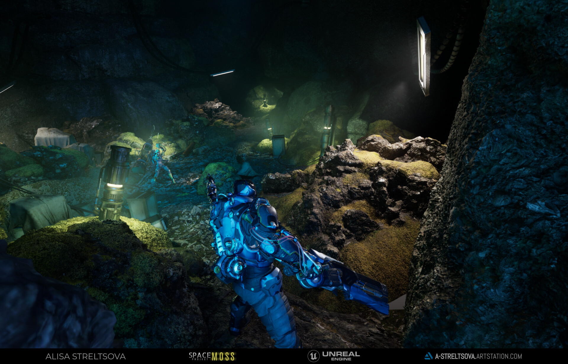 Alisa Streltsova - Space Moss - Level Art and Lightning