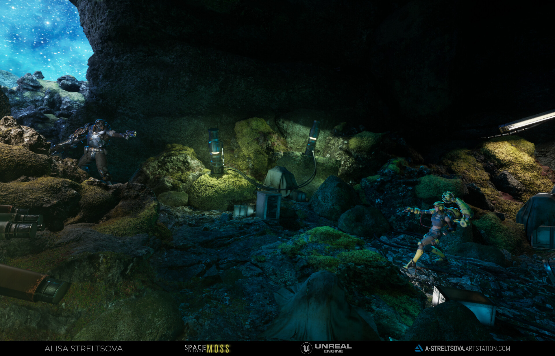 Alisa Streltsova - Space Moss - Level Art and Lightning