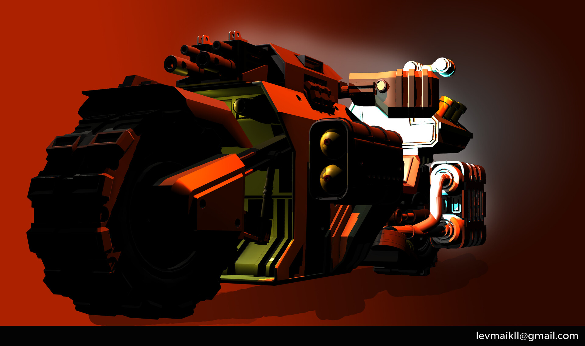 ArtStation - combat shock bike