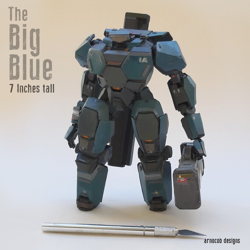 ArtStation - The BIG BLUE / Cardboard foam prototype