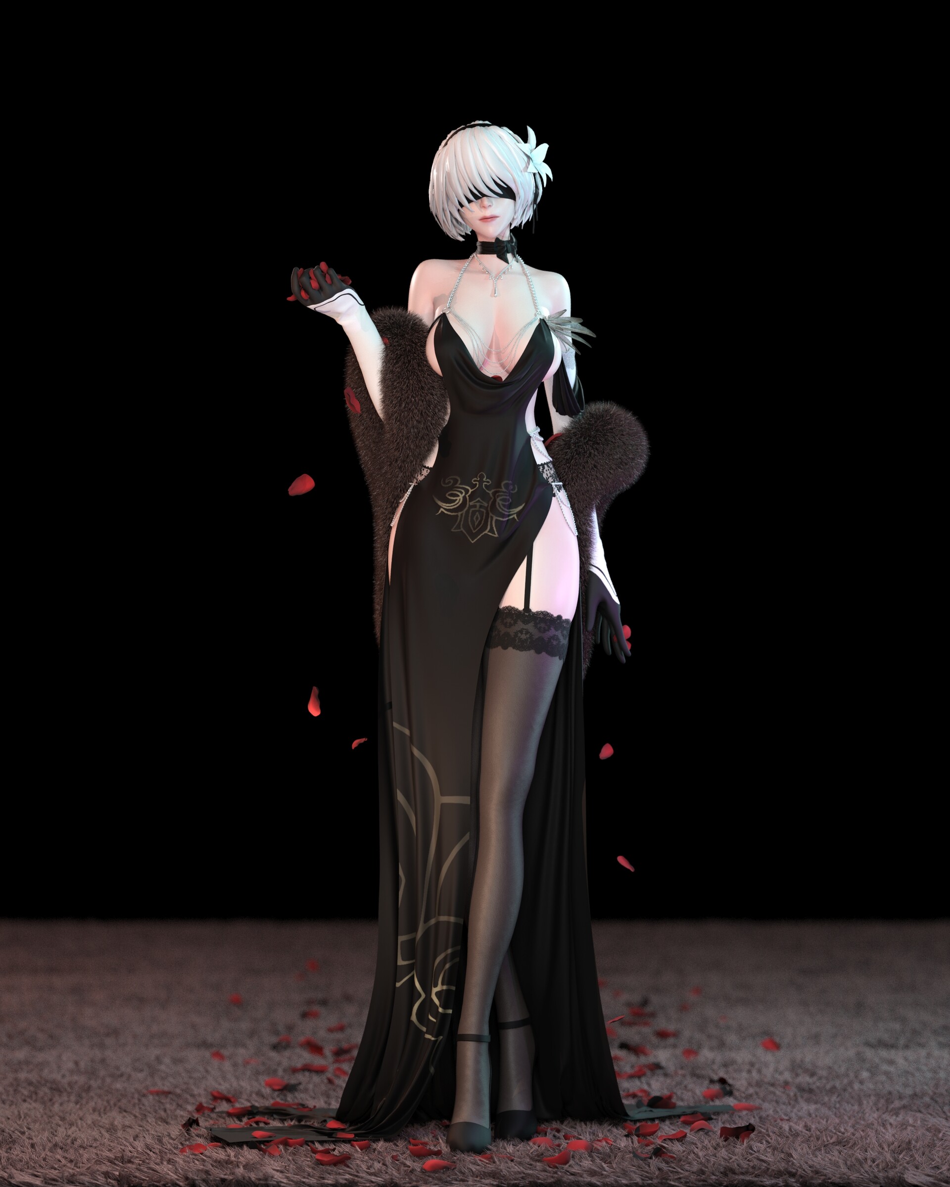 ArtStation - 2B party dressing