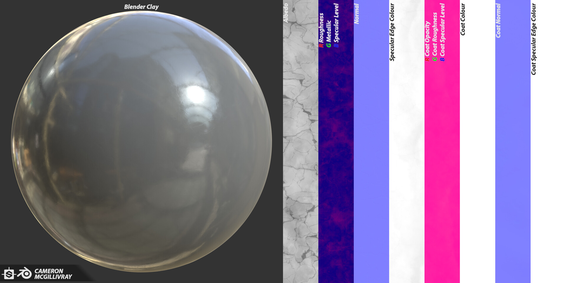Cameron McGillivray - Marble Substance 3D designer To Blender (White ...