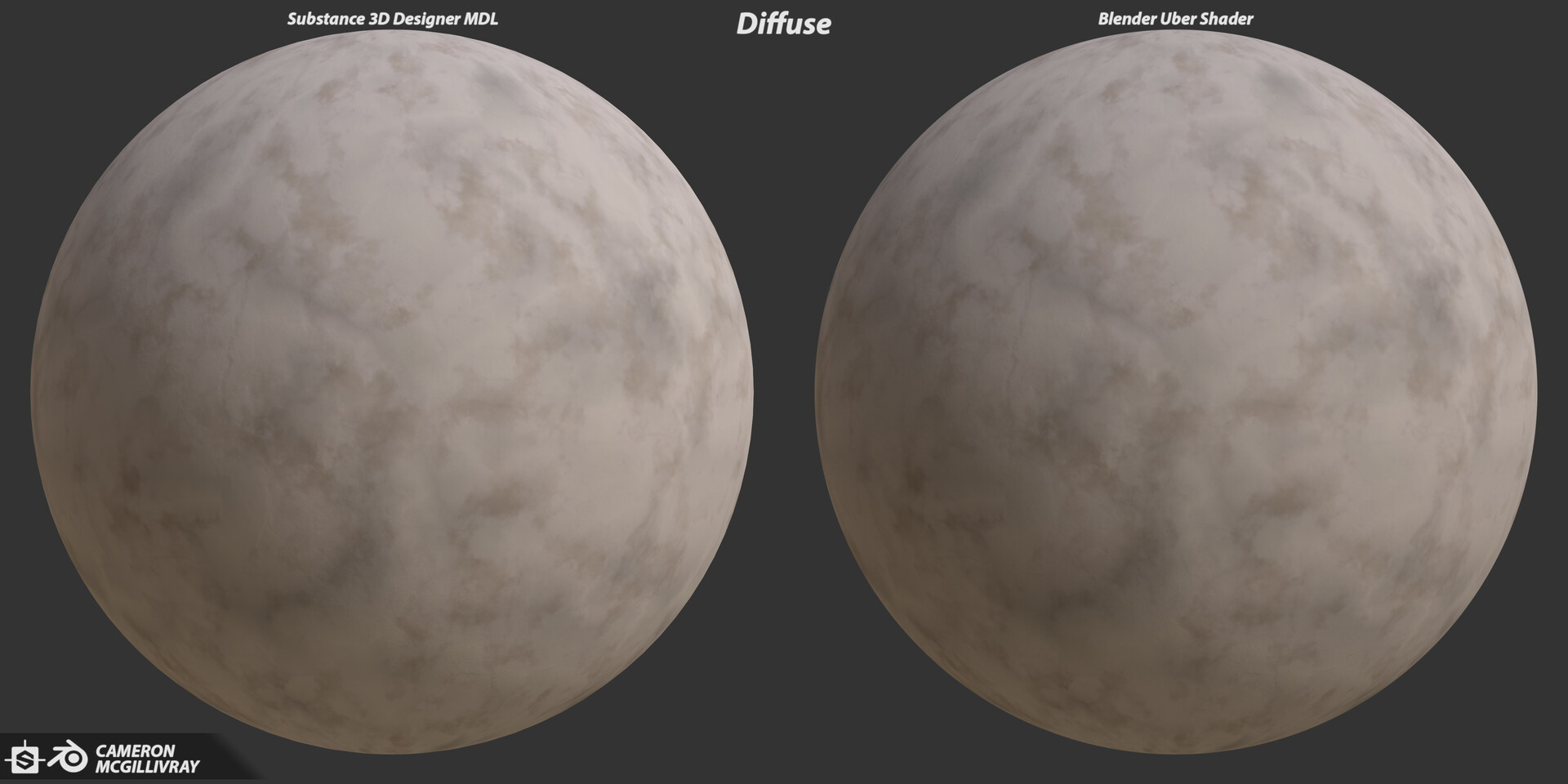 Cameron McGillivray - Marble Substance 3D designer To Blender (Cream Marble)