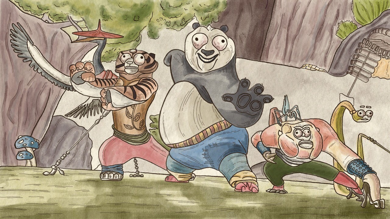 ArtStation - Fight Scene from Kung Fu Panda 2 in a Goofy style!