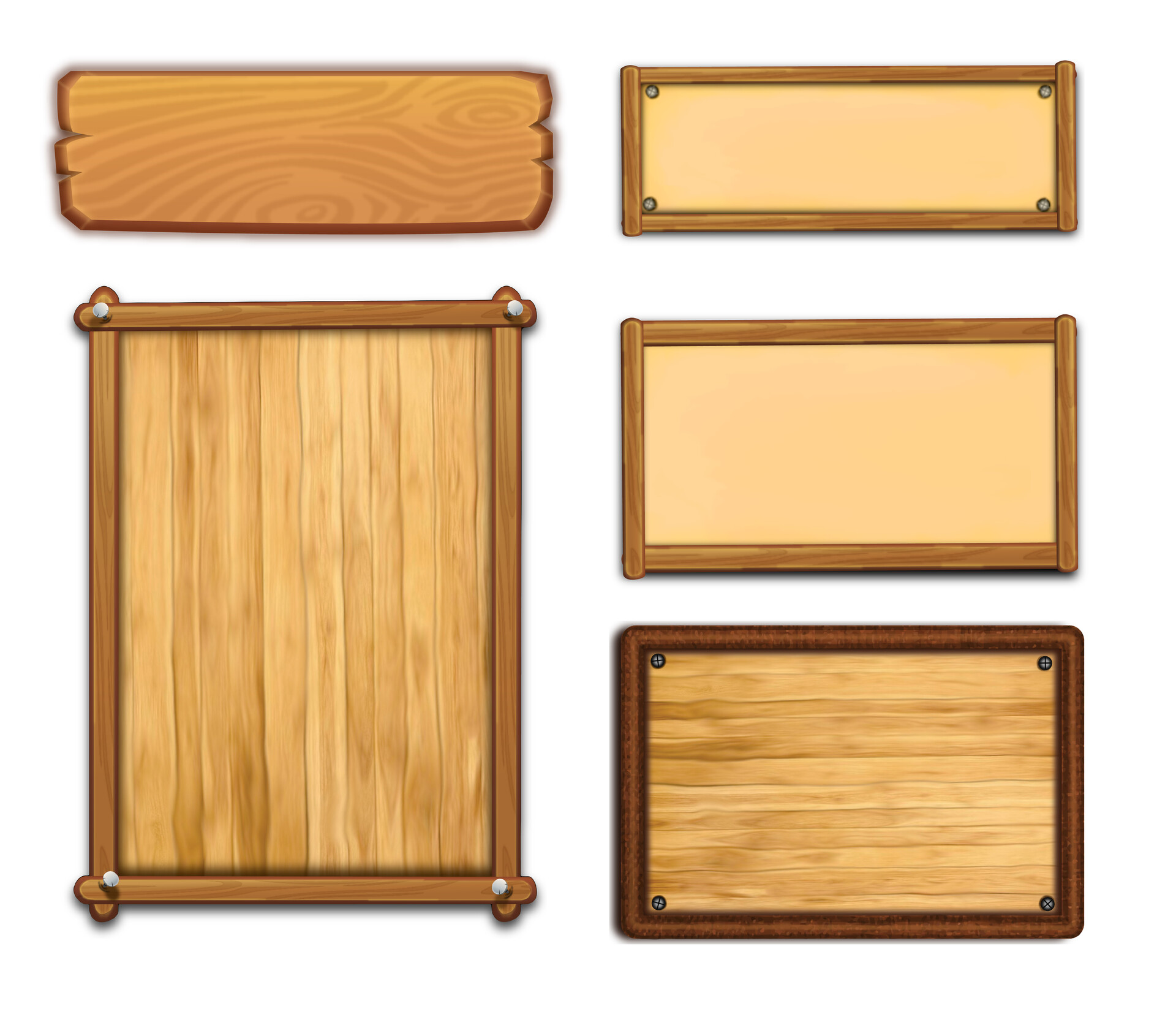 ArtStation - Wood textured GUI