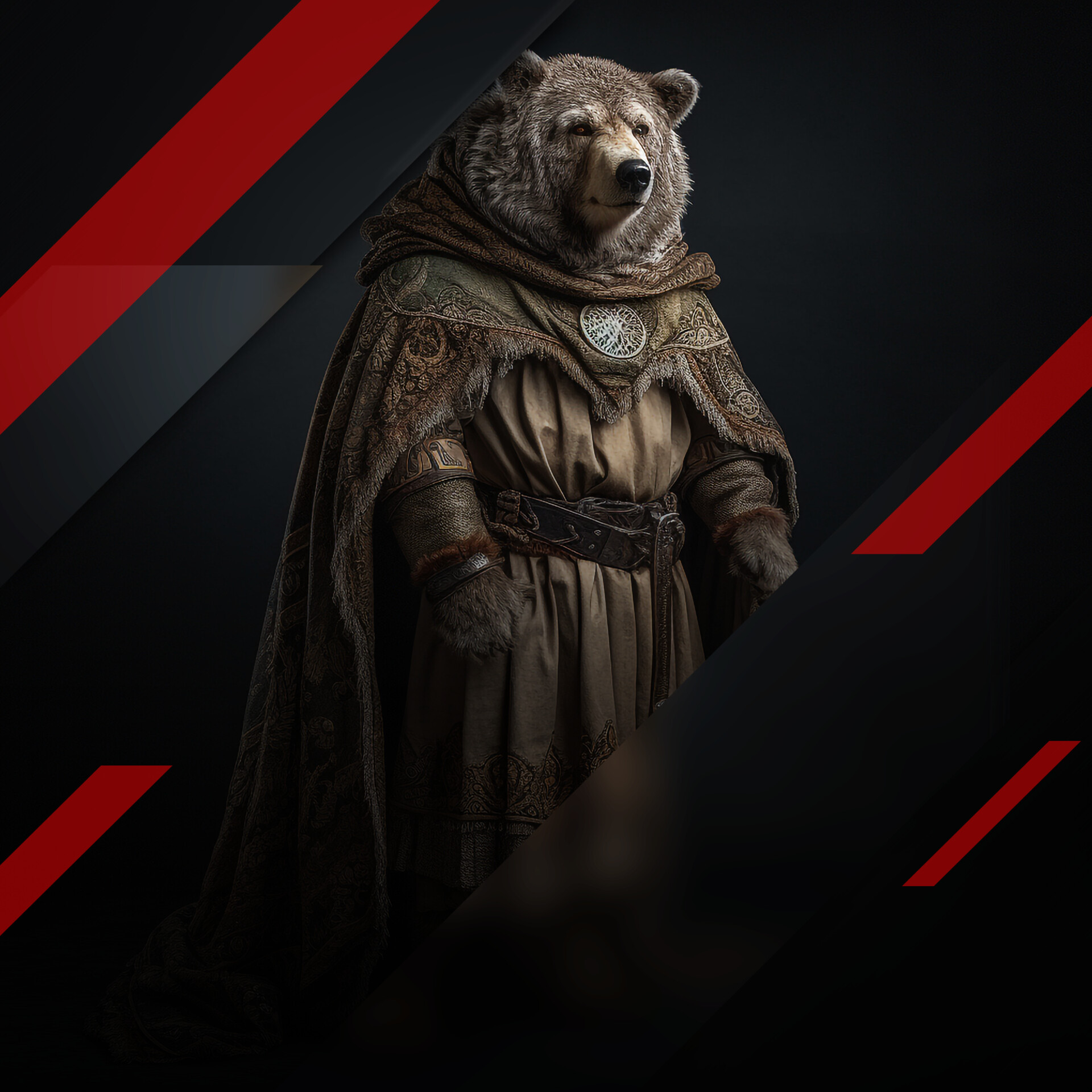 ArtStation - Bear in Medieval Clothes